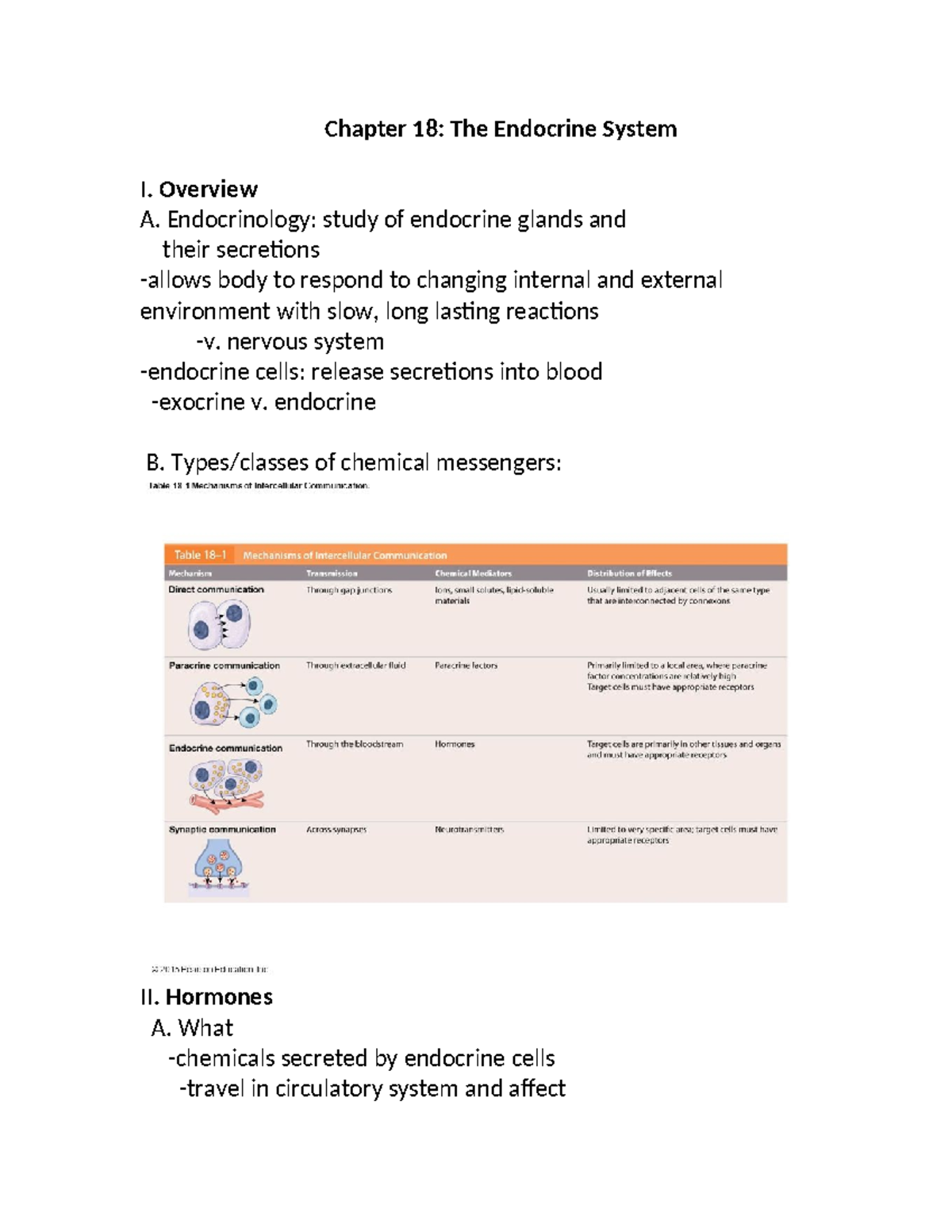 Endocrine System Overview and Hormonal Mechanisms - BIOL 101 Final Exam ...