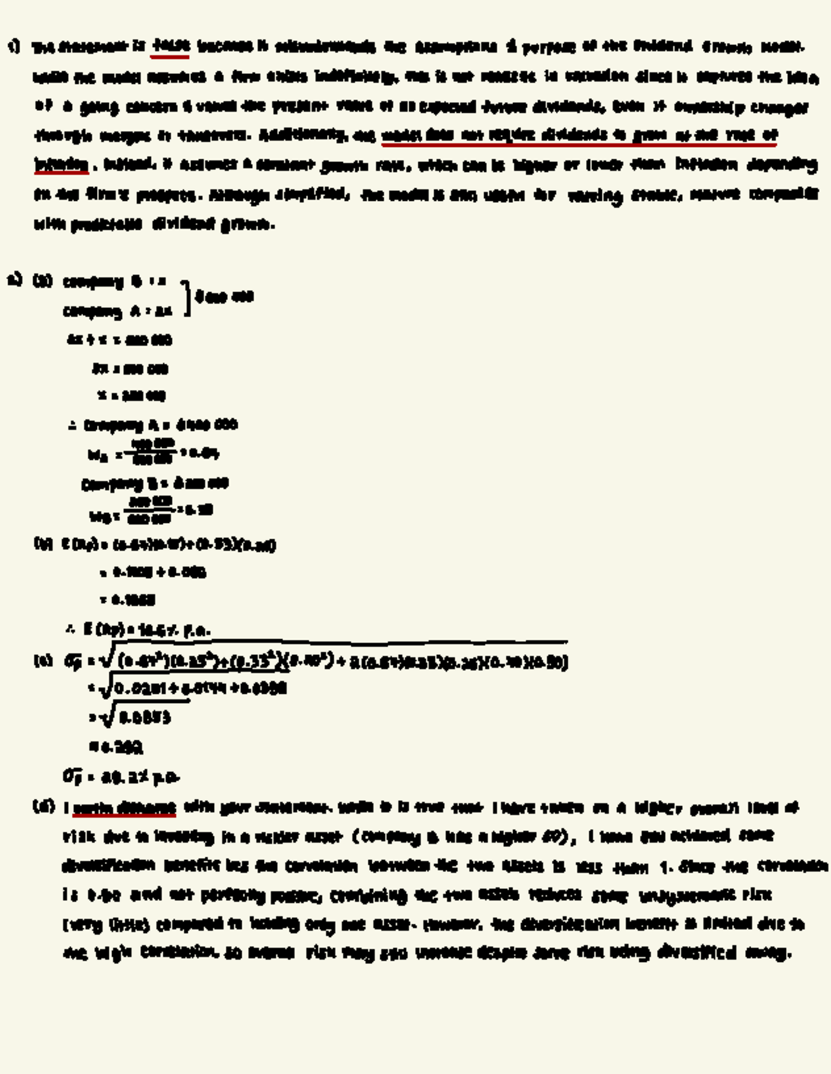 Dividend Growth Model Analysis - Exam Buddy 2 - Studocu