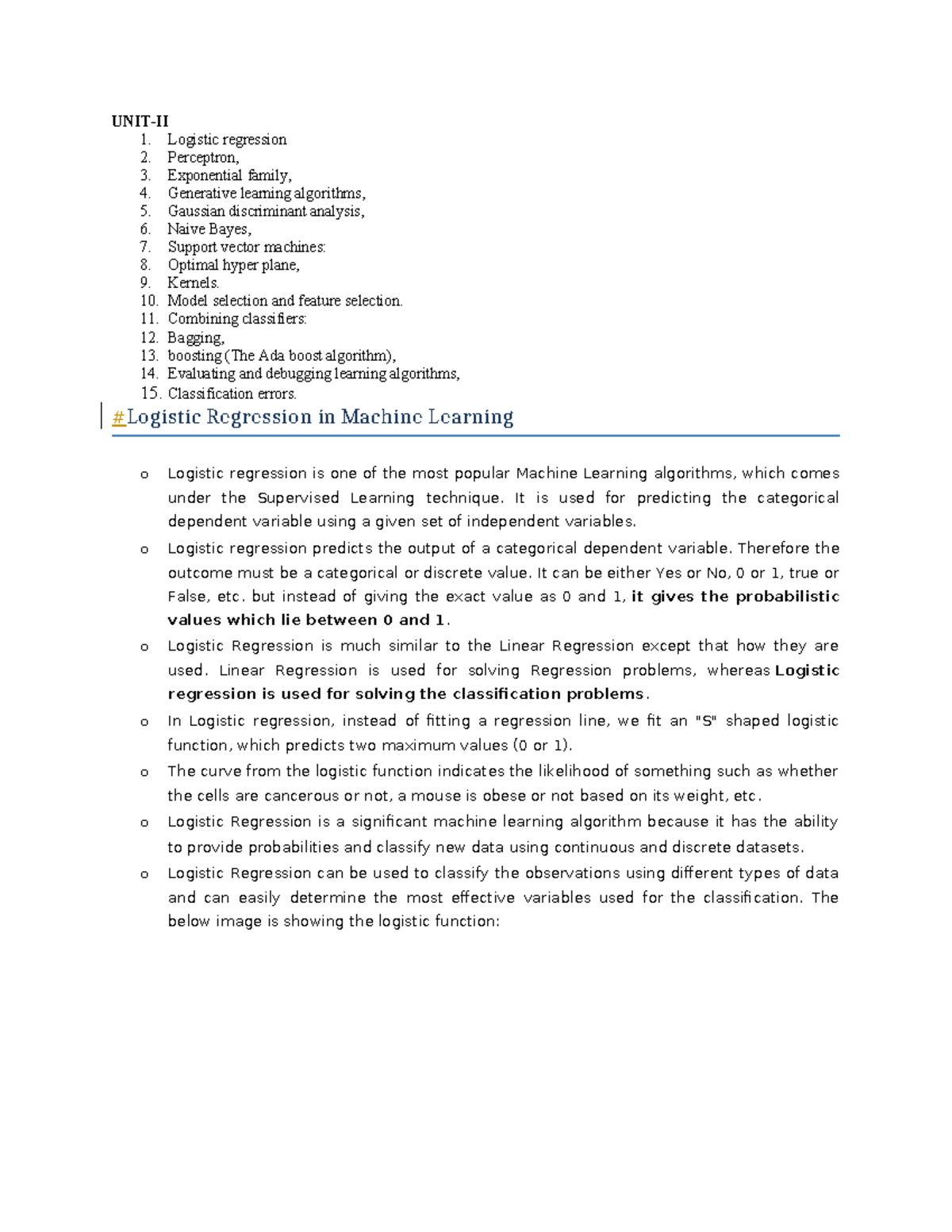 Machine Learning Concepts and Algorithms - Chapter 2 (ML101) - Studocu