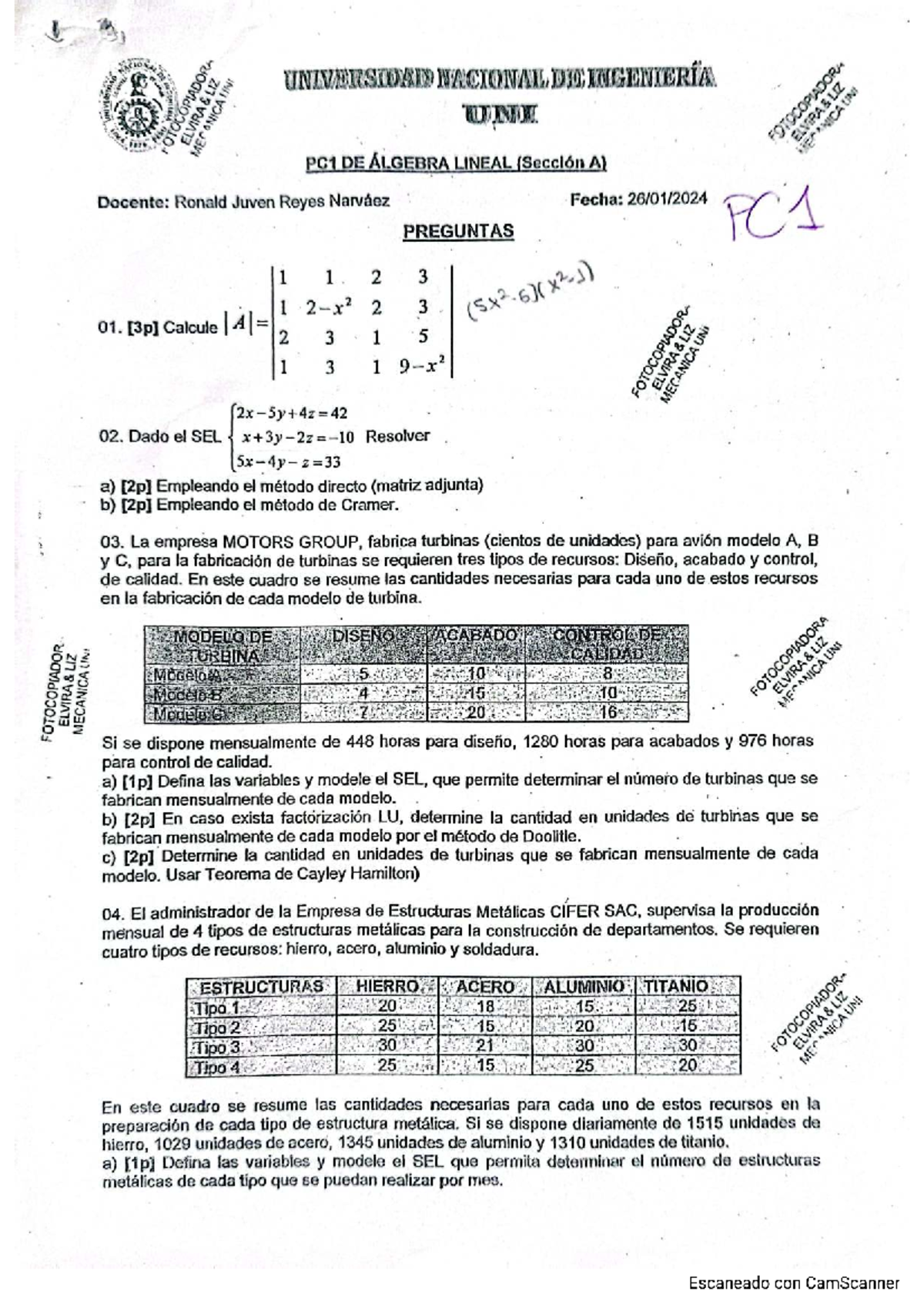 Práctica 1 de Álgebra Lineal (BMA03) - Preguntas y Ejercicios - Studocu