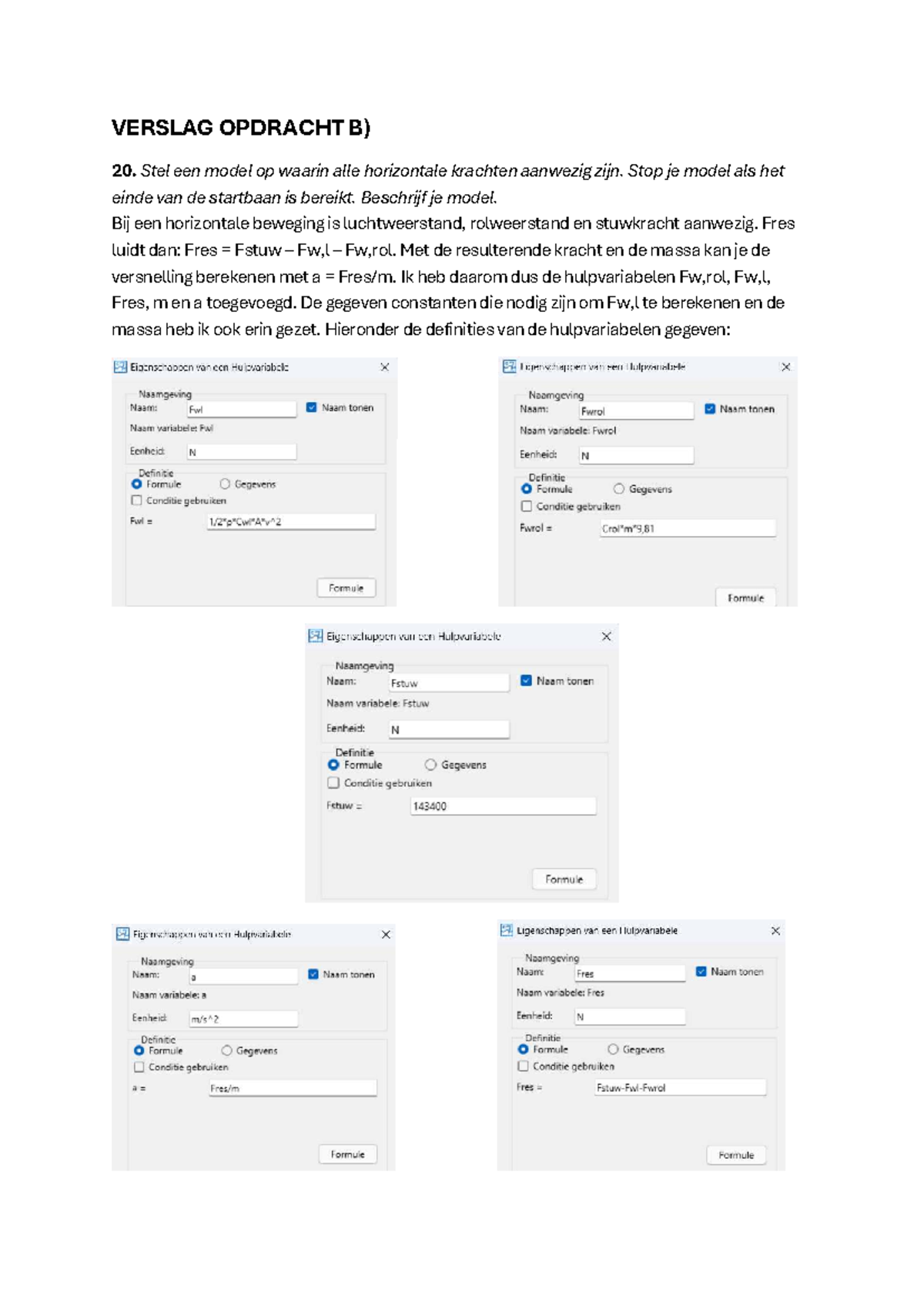 PO Modelleren B: Horizontale en Verticale Krachten in Raketmodel ...