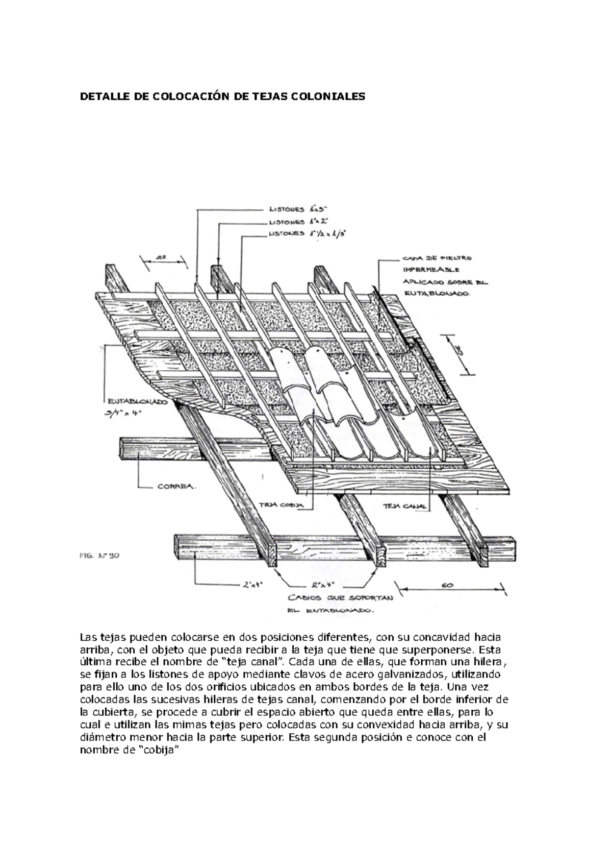 Detalles de Colocación de Tejas - Cubiertas Inclinadas en MATER 101 - Studocu