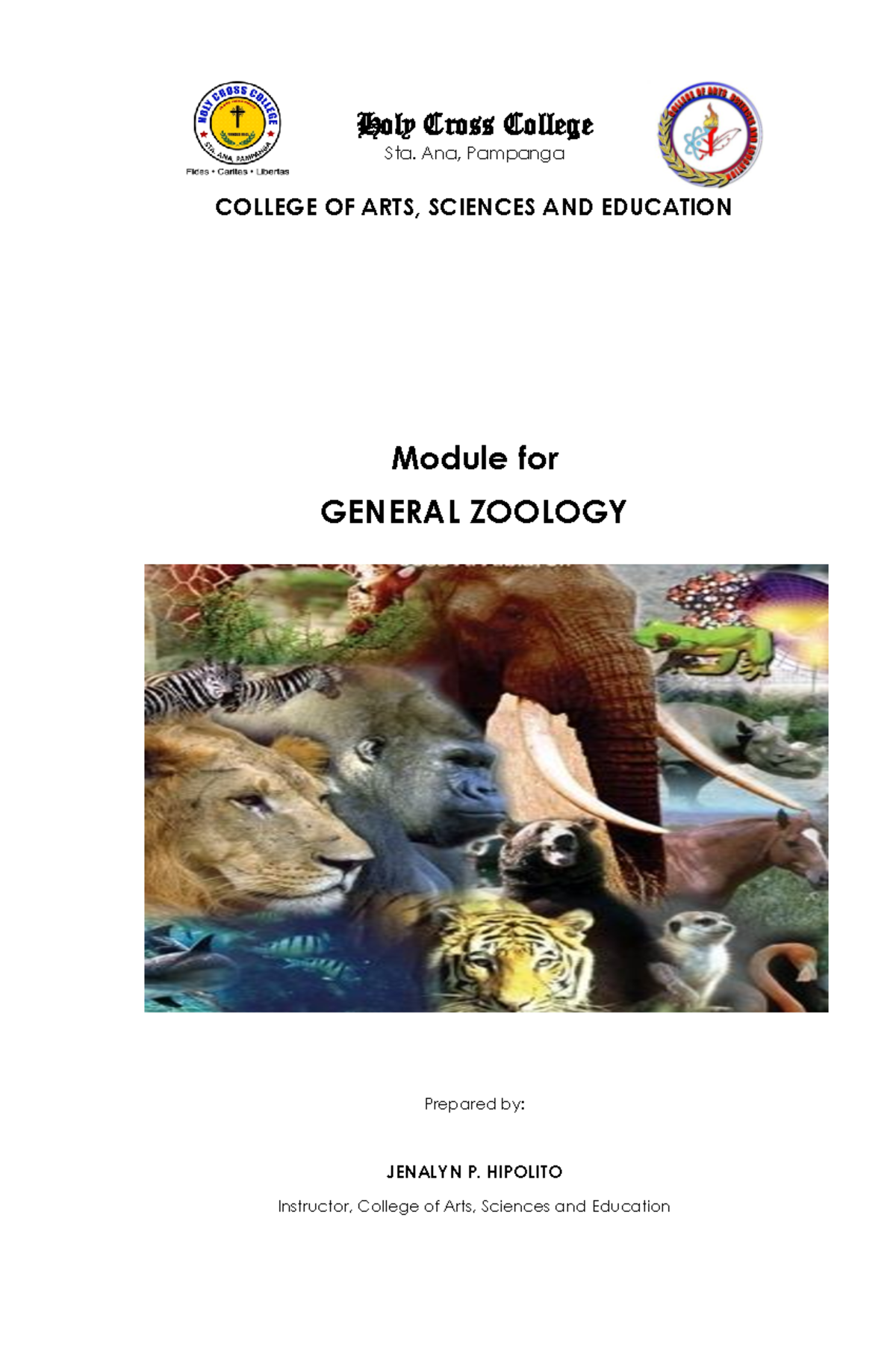General Zoology Module - Comprehensive Study Notes - Studocu