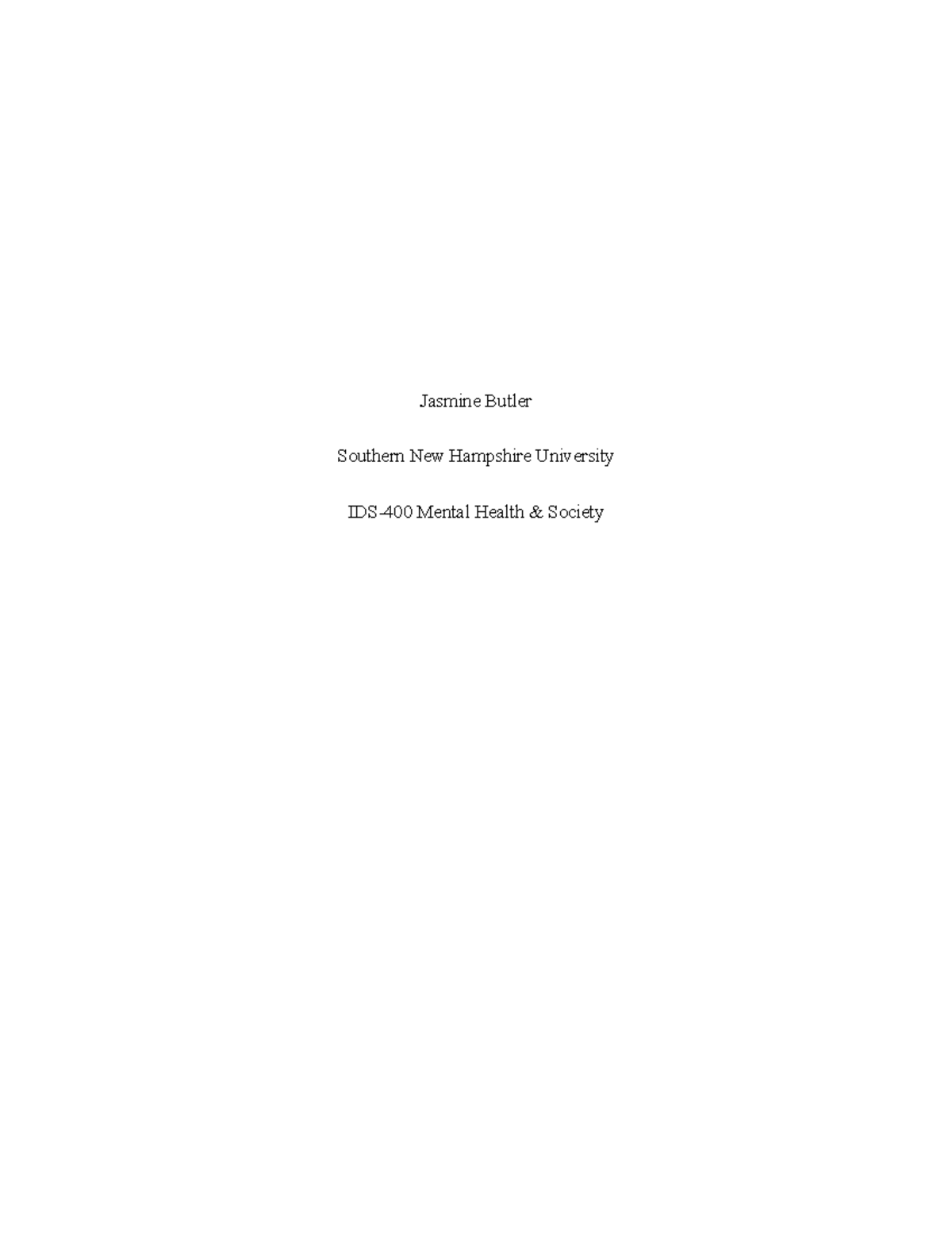 Module 6-IDS-400 - Diversity - Jasmine Butler Southern New Hampshire ...