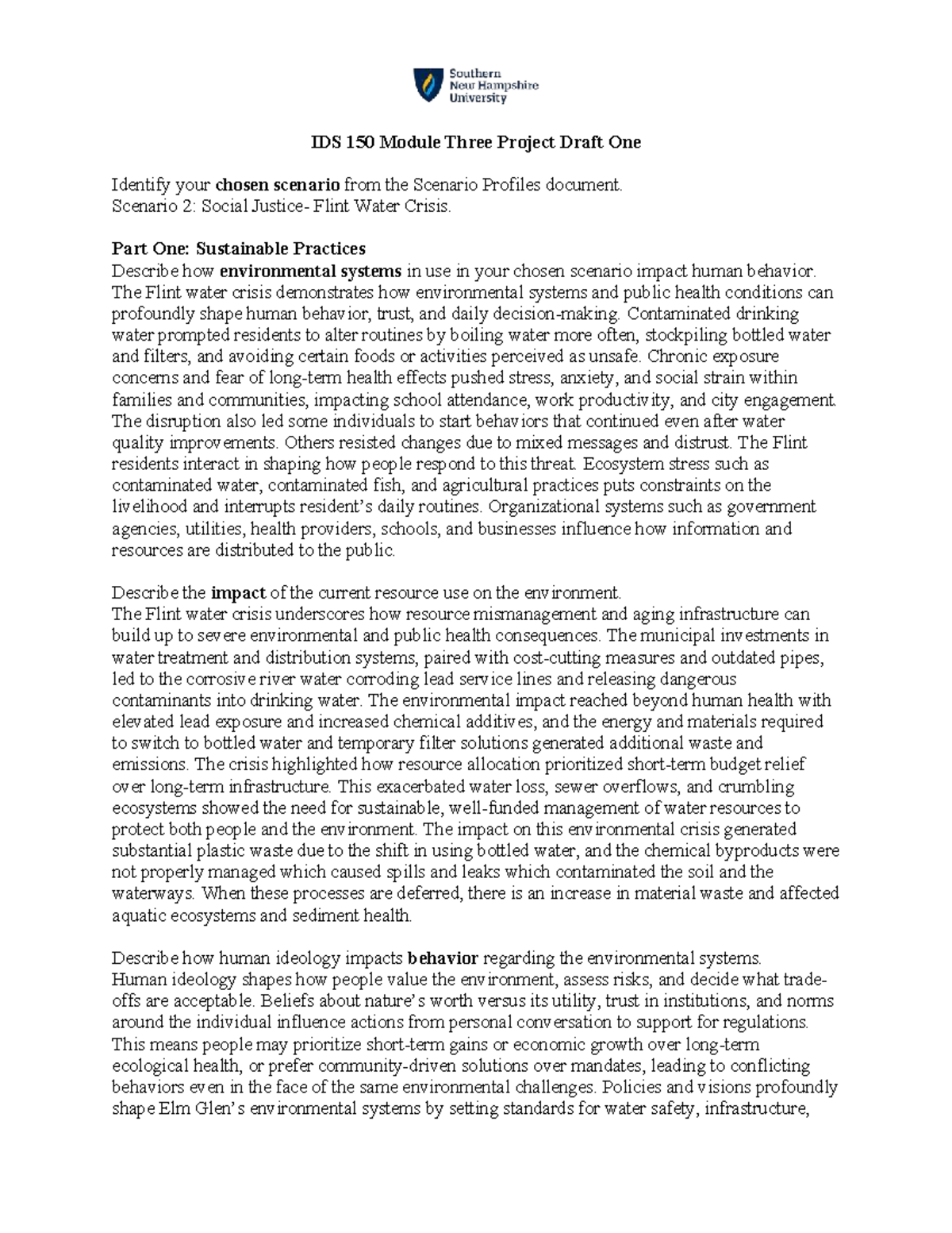 IDS 150 Module Three Project Draft: Flint Water Crisis Analysis - Studocu