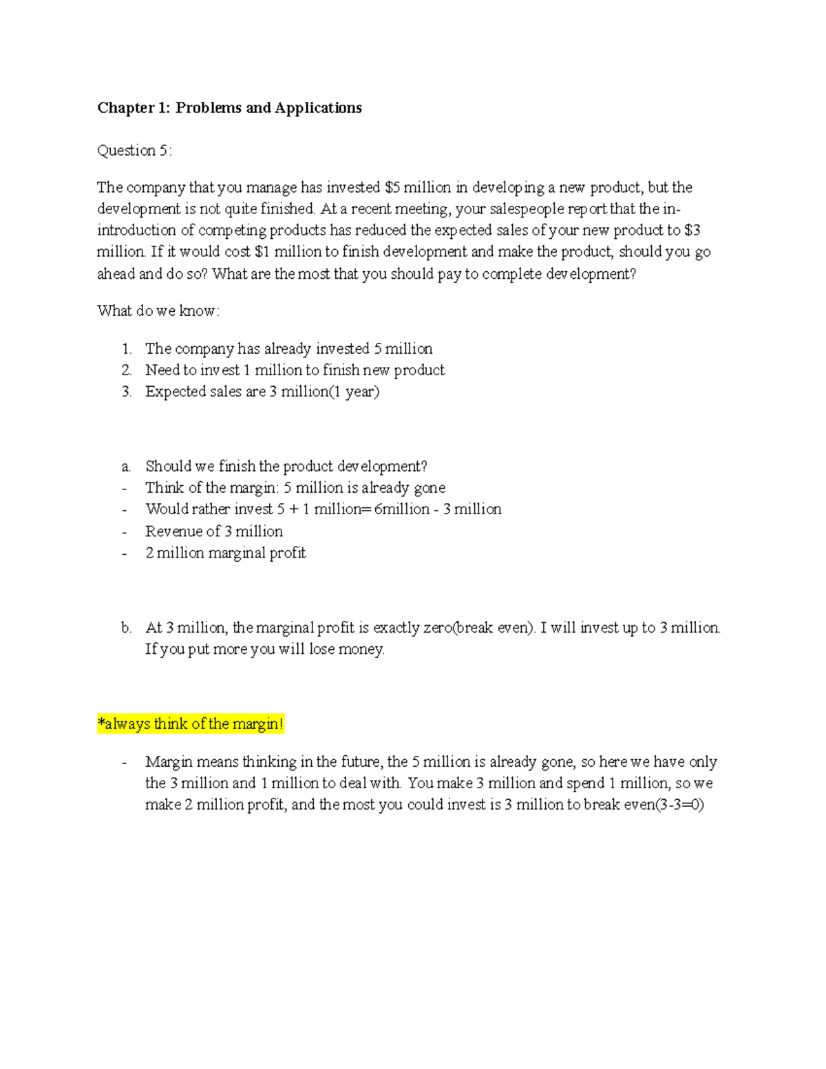 Econ 101 Chapter 1 - Discussion Problems and Applications - Studocu