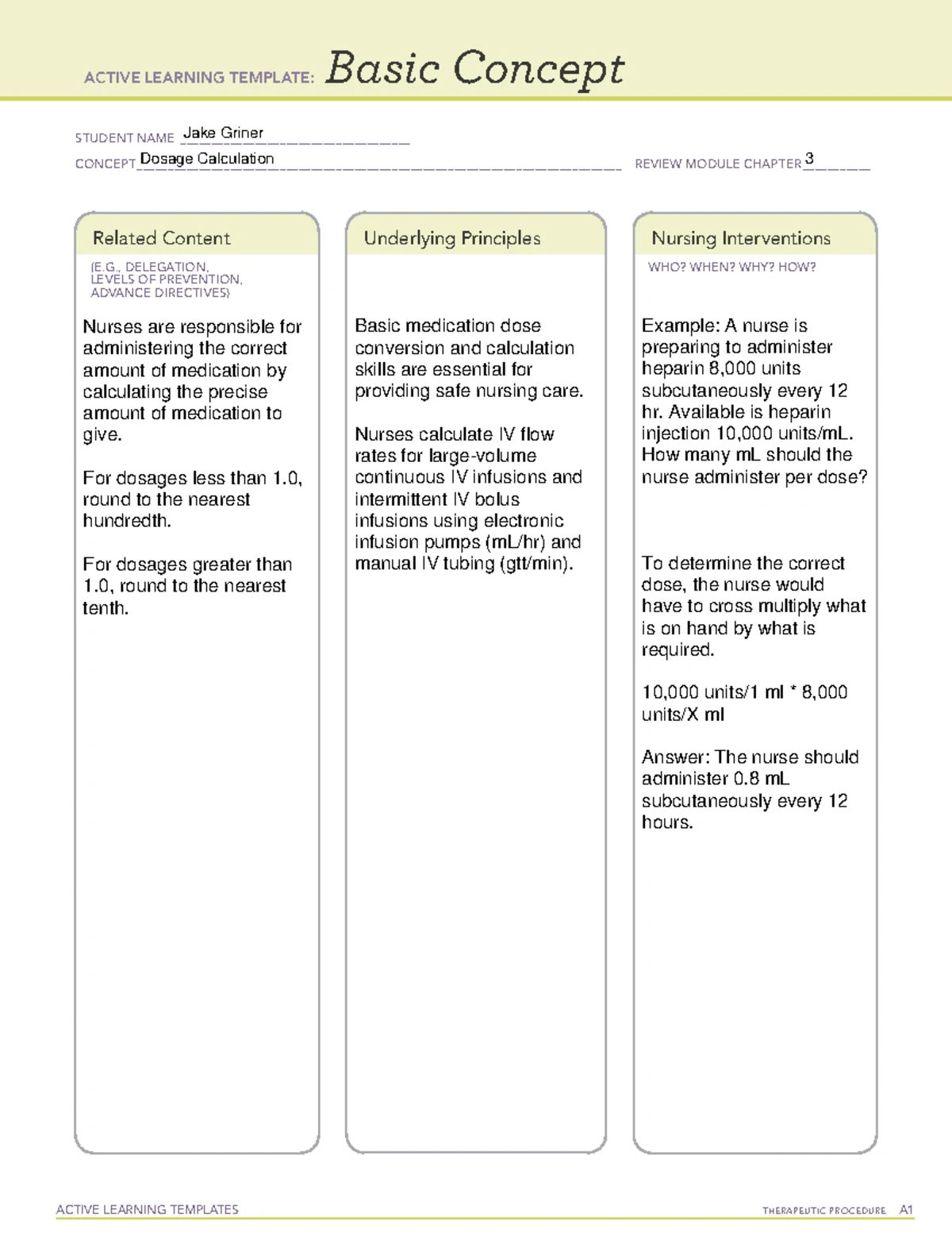 Active Learning Templates - Pain Management - ACTIVE LEARNING TEMPLATES ...