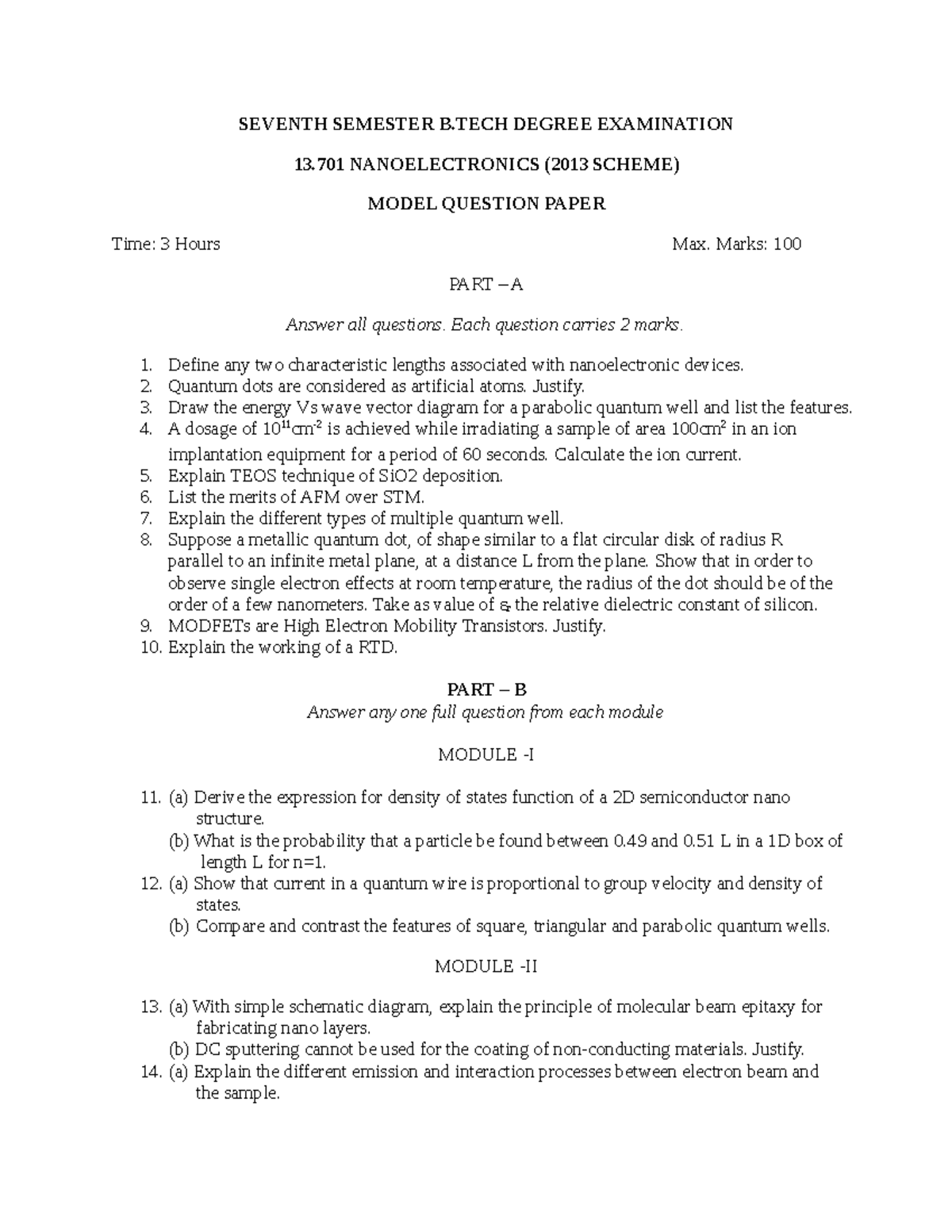 1 nano1476876897 - Model question paper - SEVENTH SEMESTER B DEGREE ...