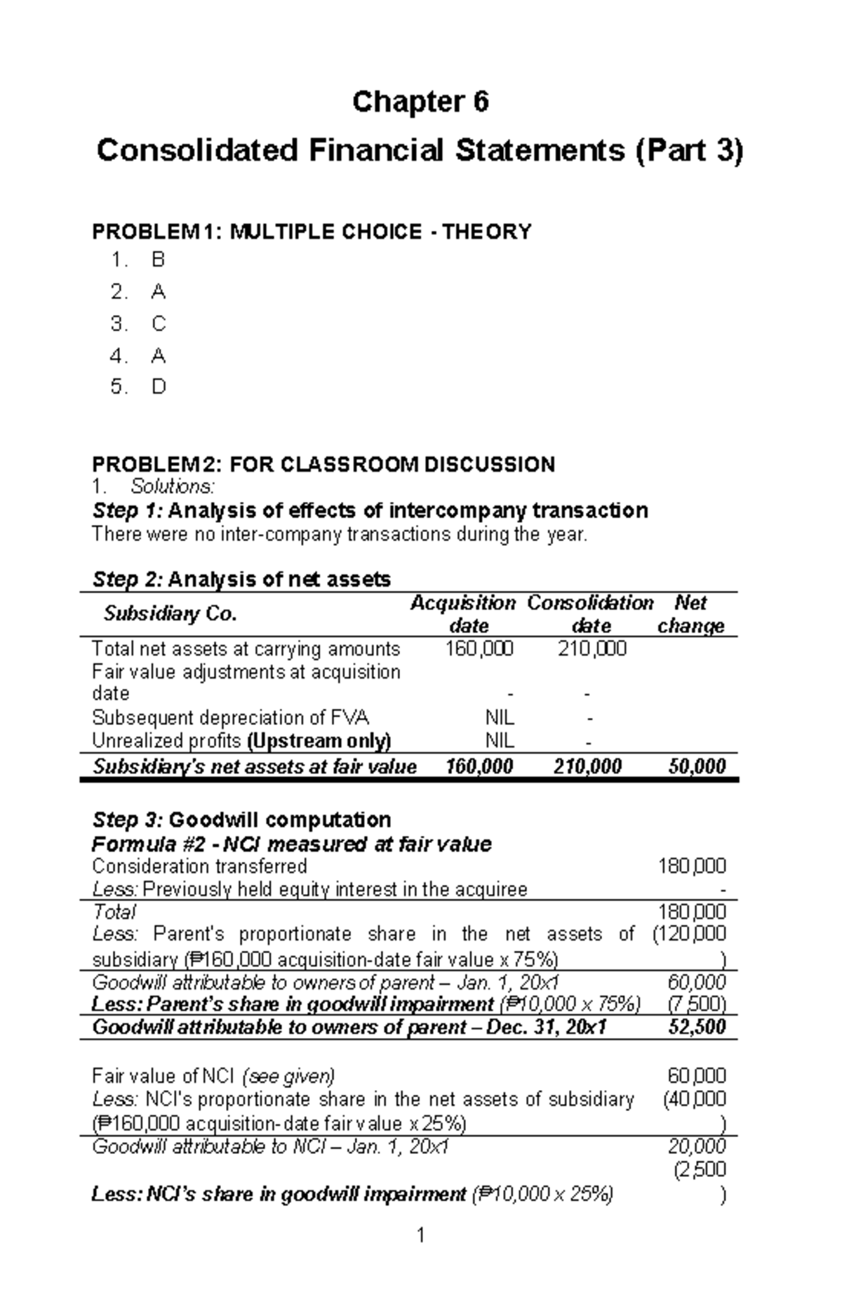 Buscom CH6 Consolidated Financial Statements Answer Key - Studocu