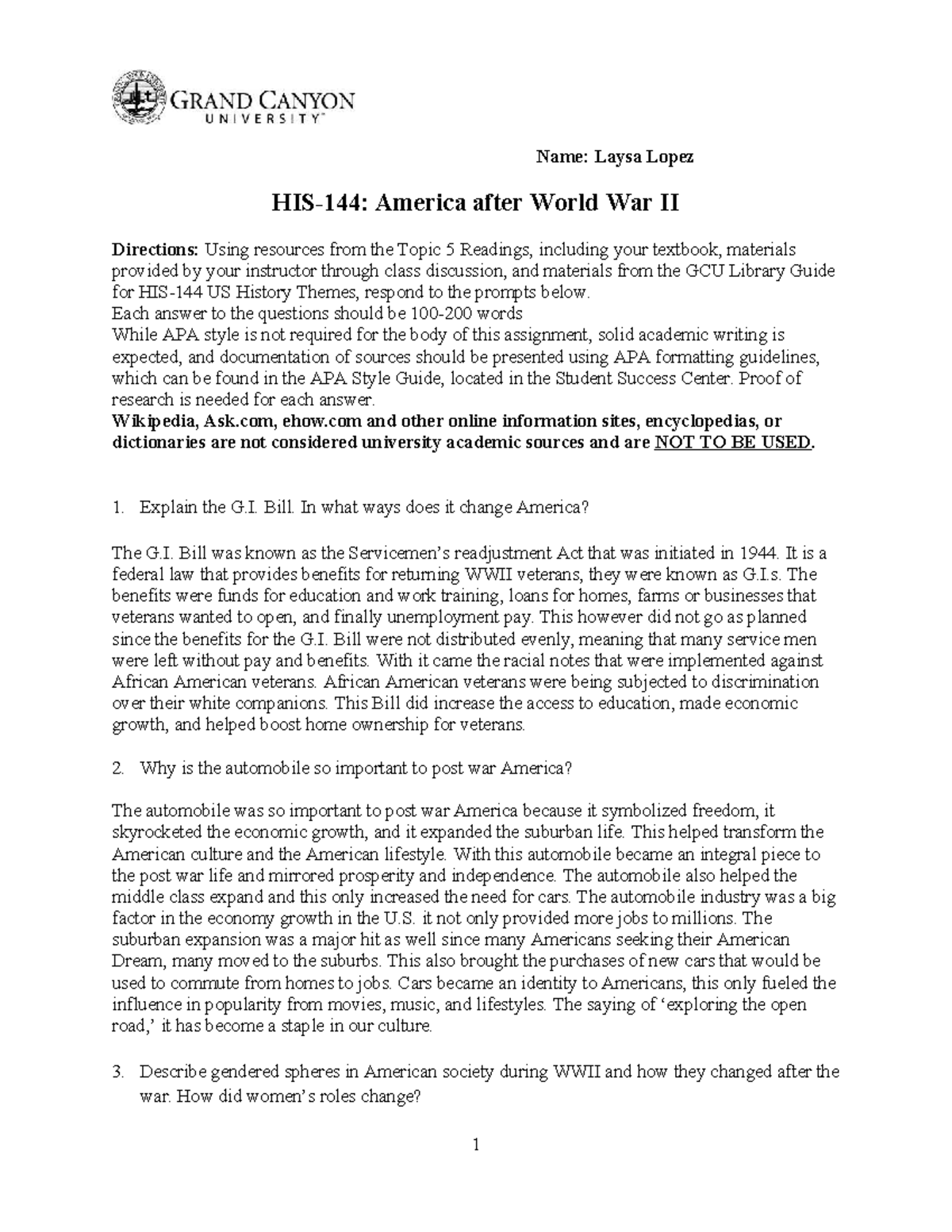 HIS-144-RS-America After WWII: Key Themes and Changes Explained - Studocu