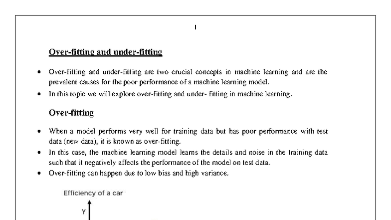 Class 4: Understanding Overfitting in Machine Learning - Studocu