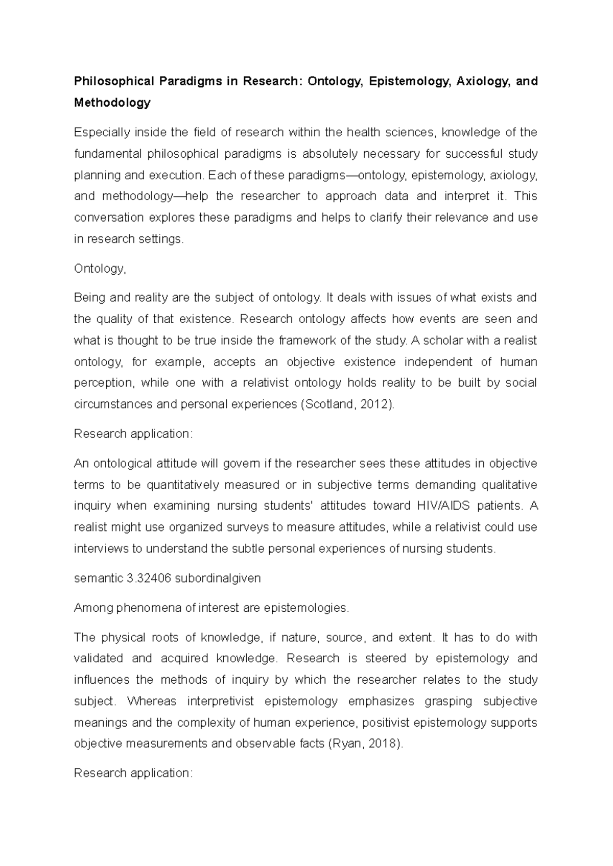 Philosophical Paradigms in Research: A Comprehensive Guide - Studocu