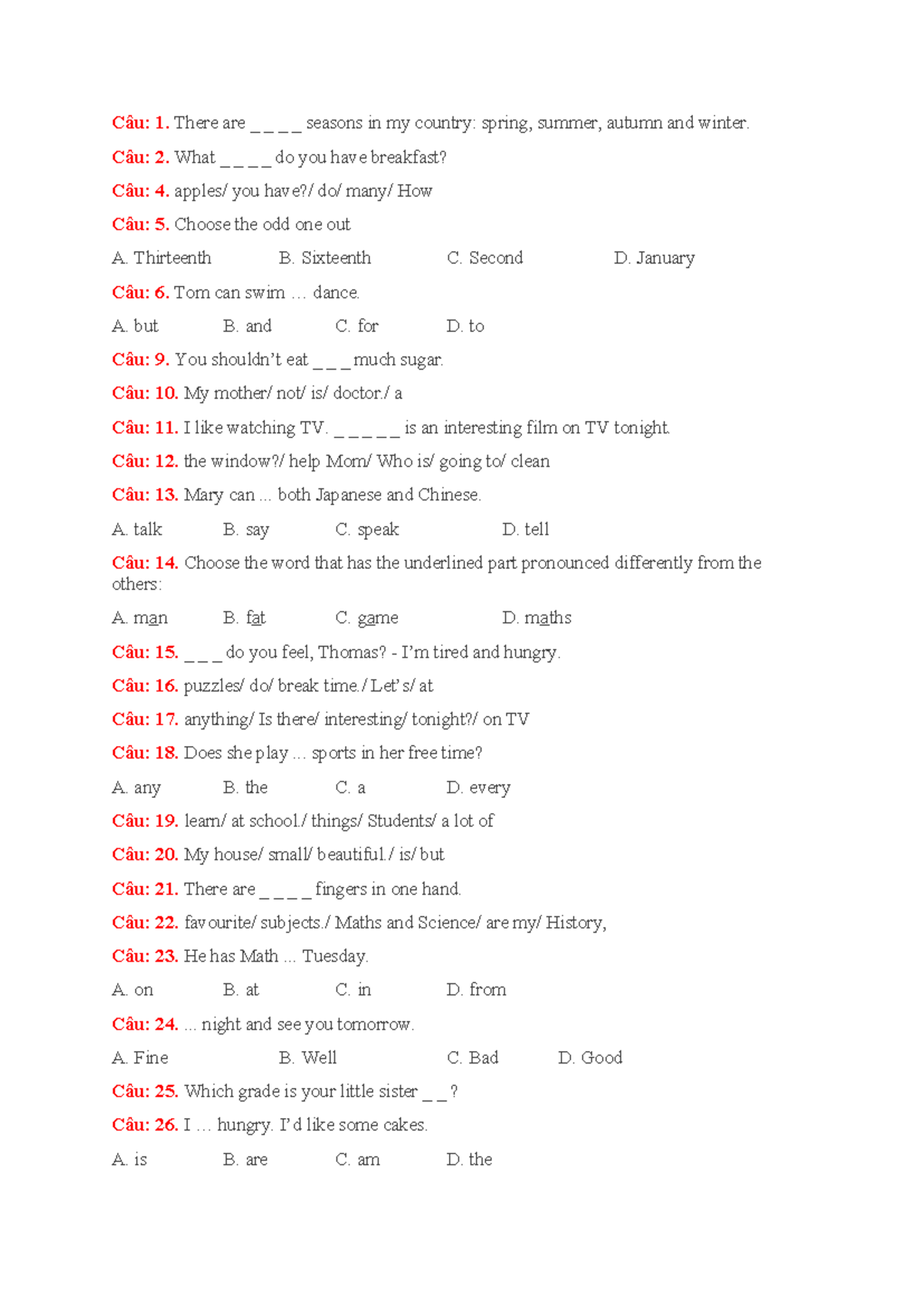 IOE - English Language Practice Exercises and Quizzes - Studocu