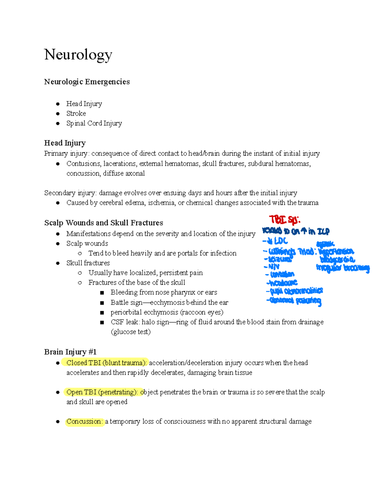 Neurology Notes - Key Concepts in Neurologic Emergencies and Disorders ...