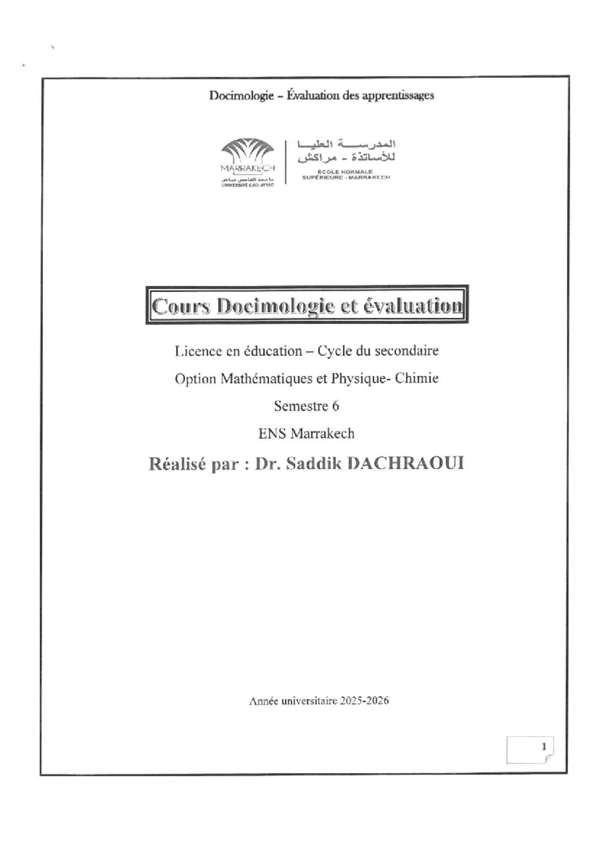 Docimologie - Évaluation des apprentissages - Studocu