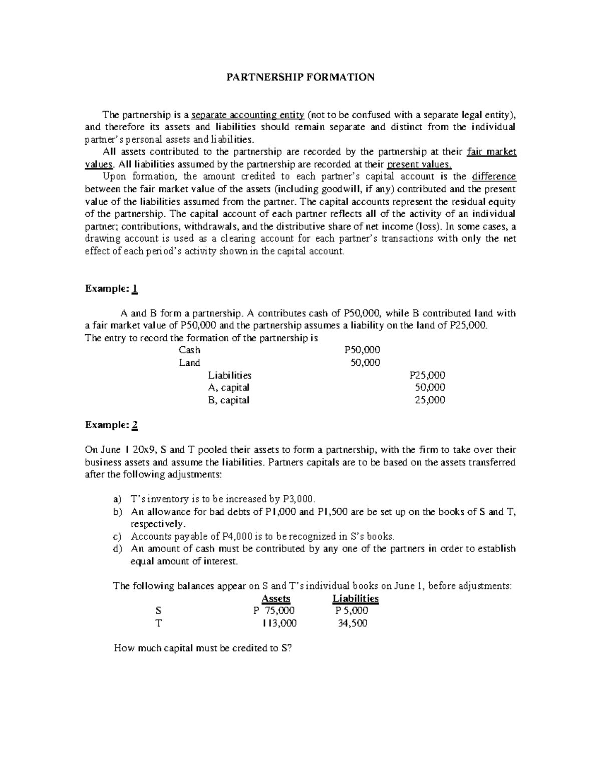 # ACC 101: Partnership Formation & Capital Contributions Explained ...
