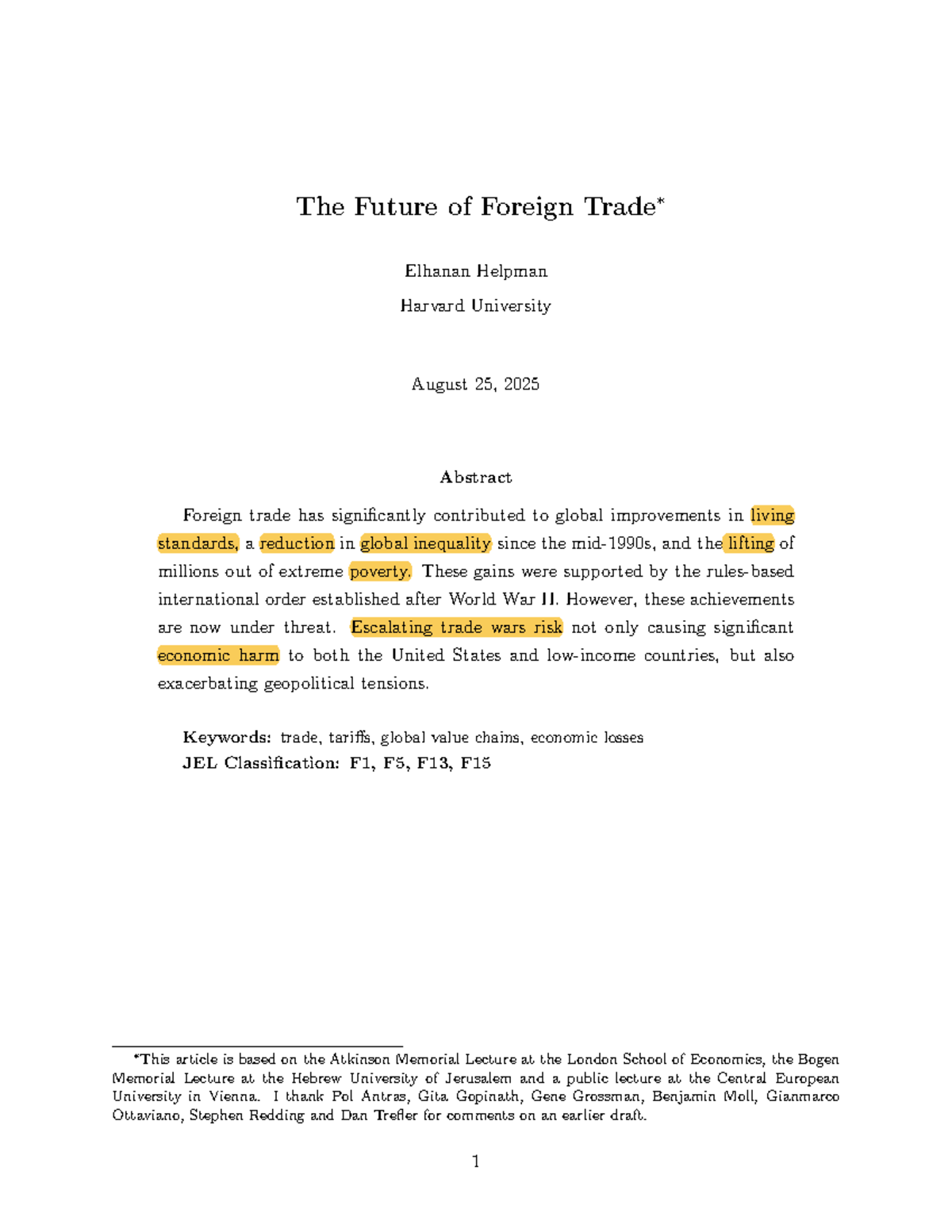 Future of Foreign Trade: Challenges and Opportunities (Econ 082525 ...