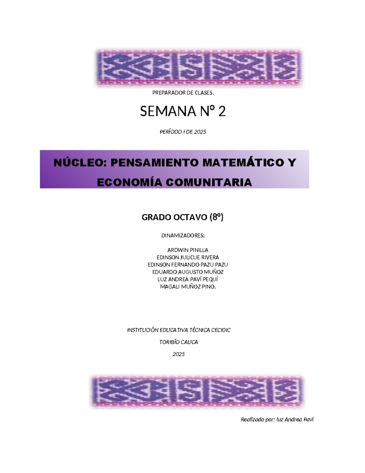 PREP 2. Clase de Álgebra - Semana 2, Período I 2025 - Studocu