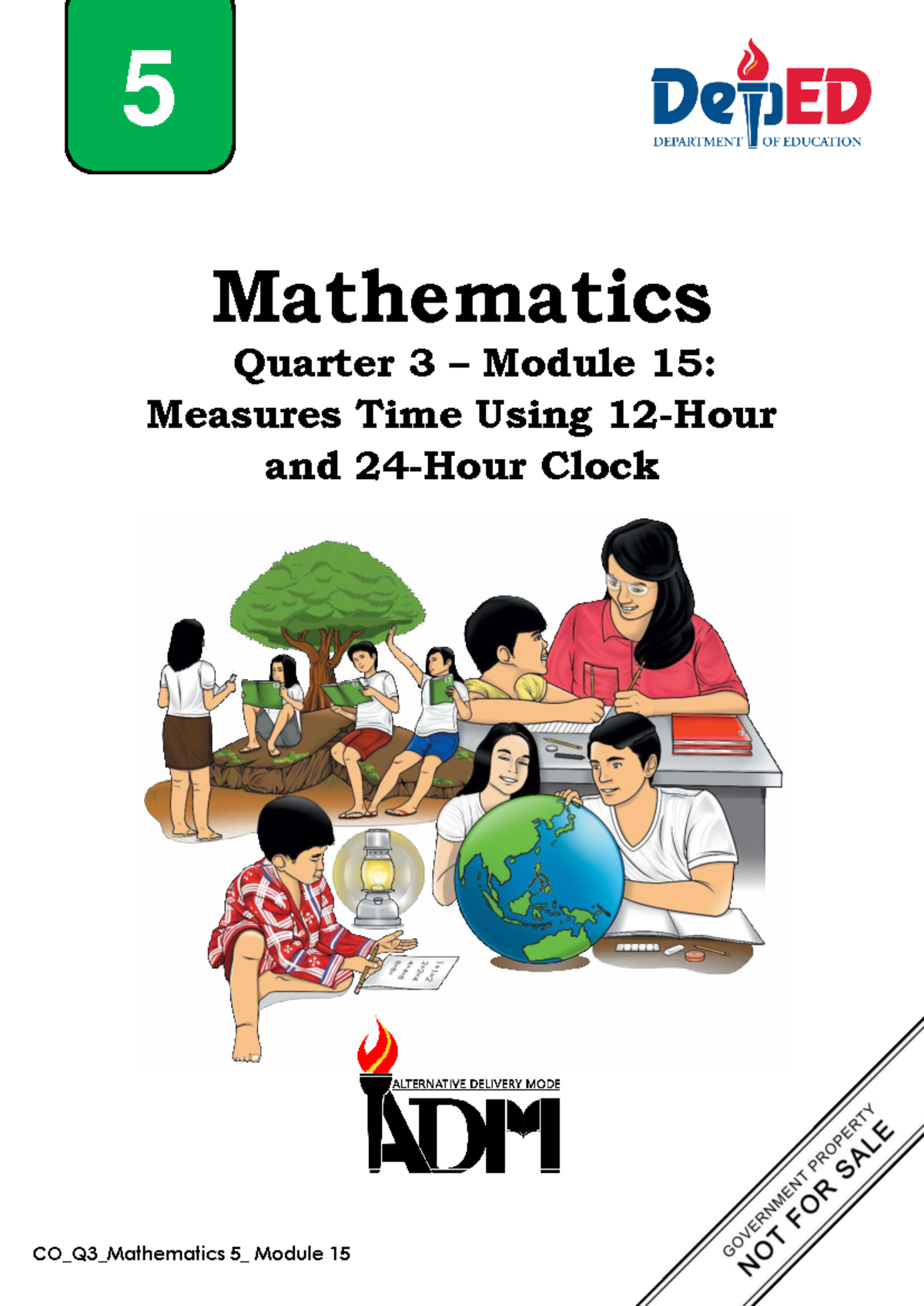 Math 5 Q3 Mod 15: Measures Time Using 12-Hour & 24-Hour Clocks - Studocu