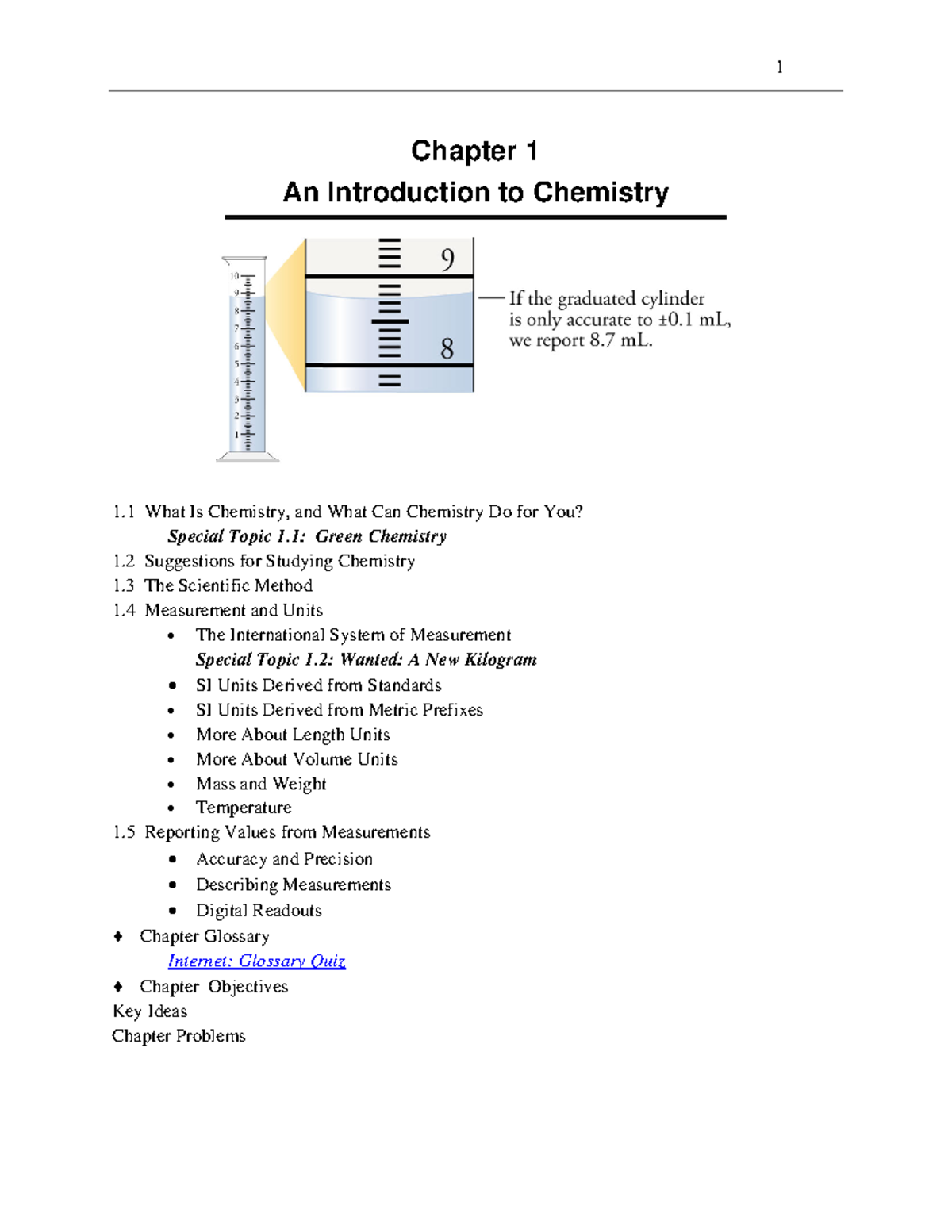 Chemistry Study Guide 1: A Comprehensive Overview of Chapter 1 - Studocu