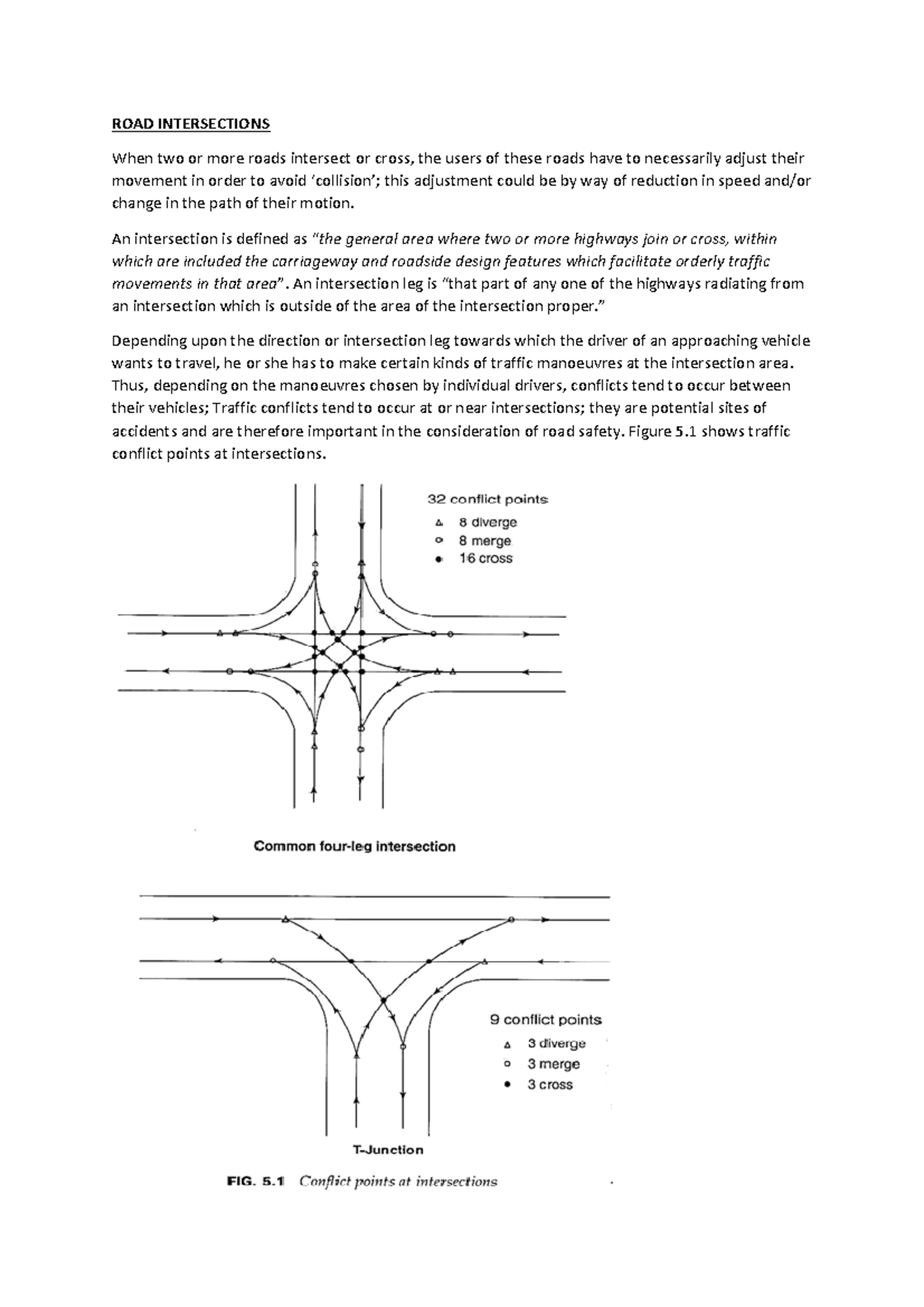 Highway Intersections: Key Concepts and Safety Considerations - Studocu