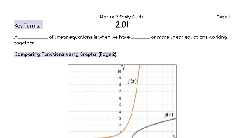 Study Guide - Module 2 - Applications of Functions and Key Terms - Studocu