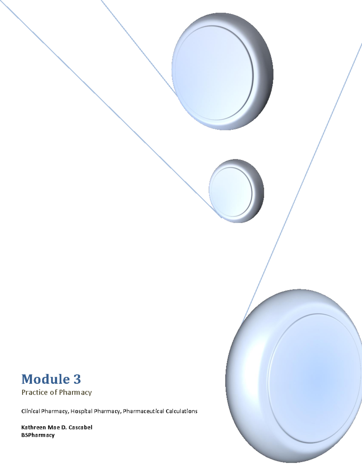 Module 3: Clinical Pharmacy & Hospital Pharmacy Practice Notes - Studocu