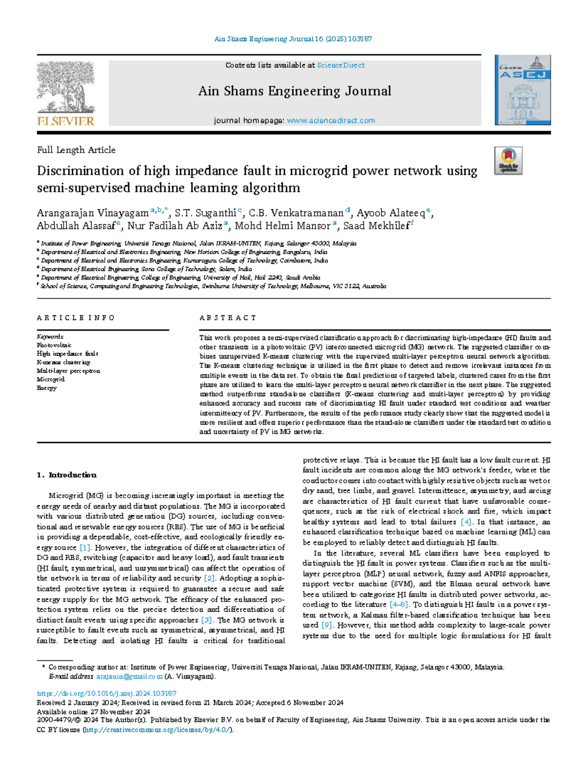 Discrimination of High Impedance Faults in Microgrid Networks Using ...