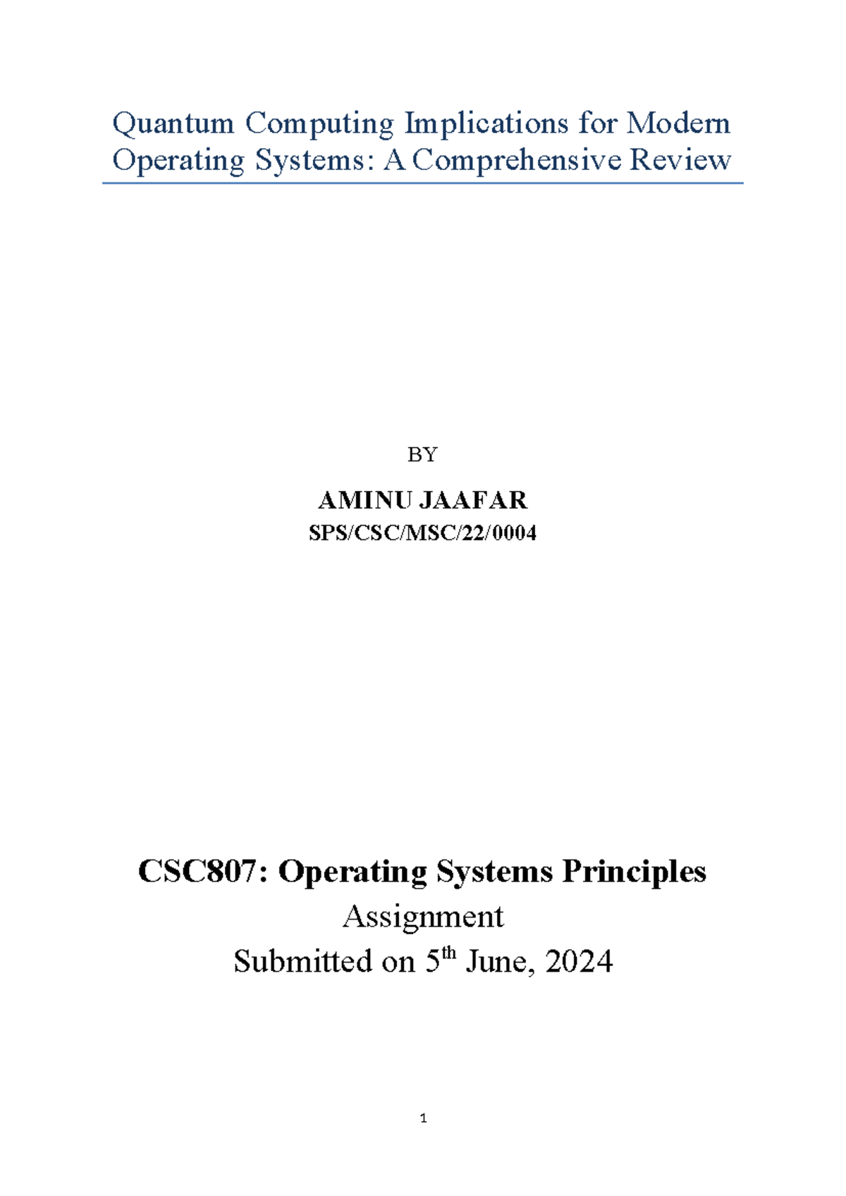 Quantum Computing Implications for Modern Operating Systems - Quantum ...