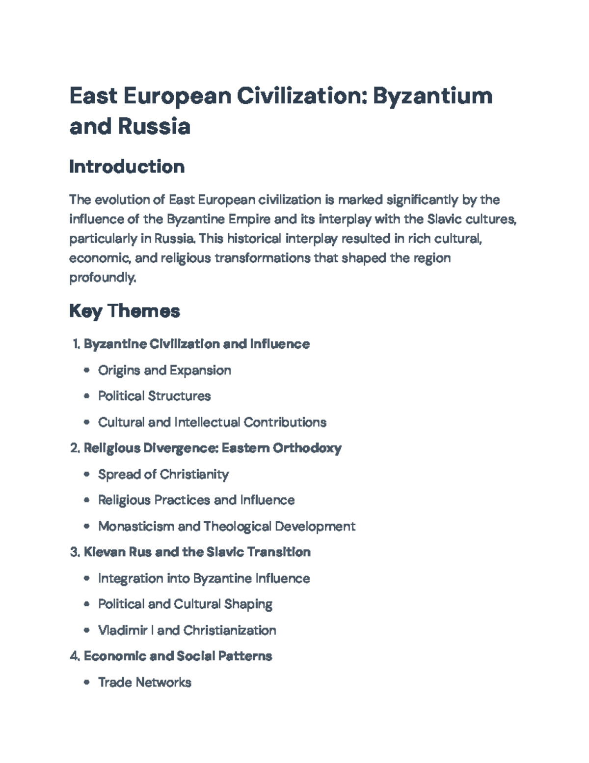 Byzantine Empire Influence on East European Civilization: Hist ...