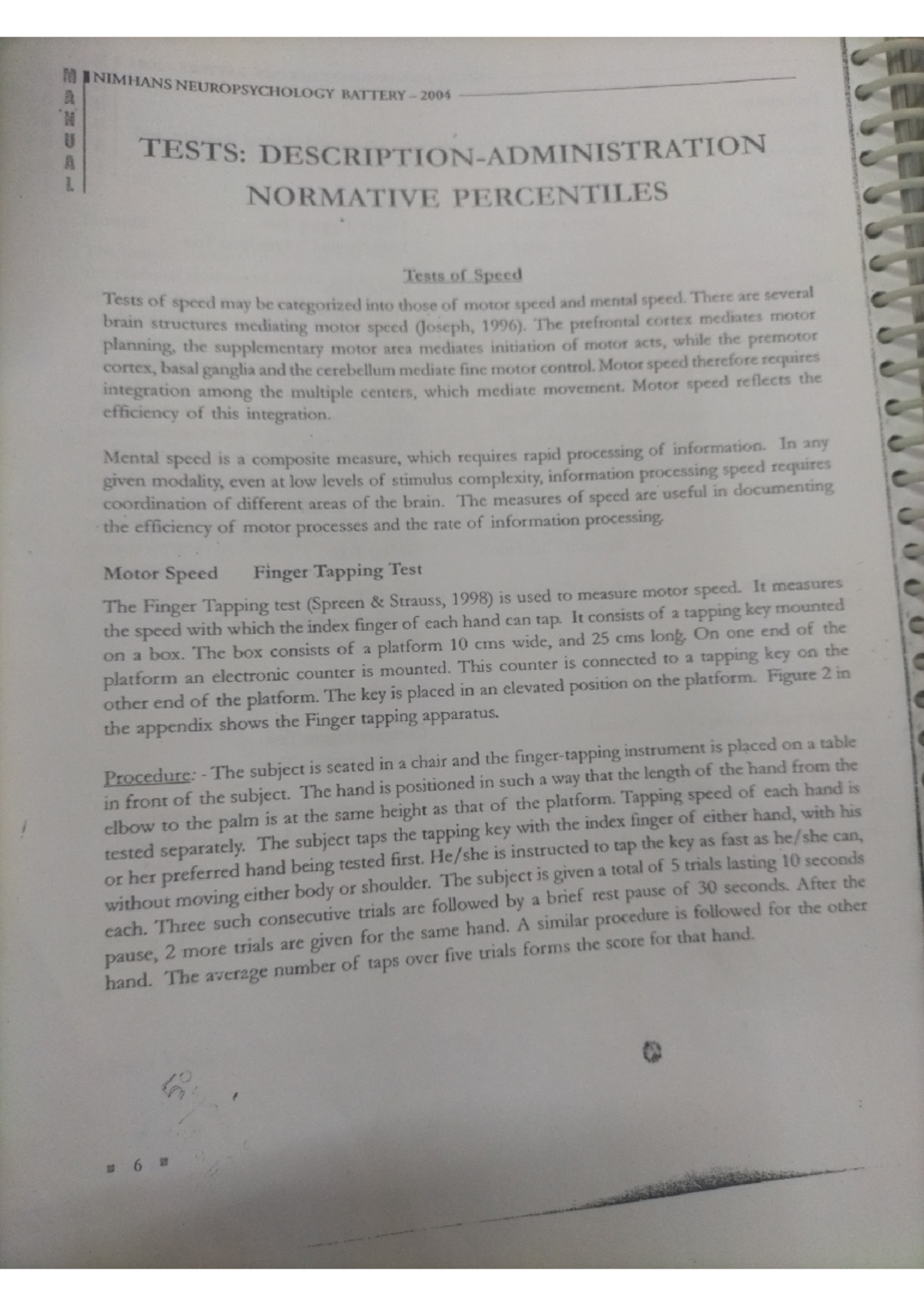 NIMHANS Neuropsychological Battery Manual Guide - Studocu