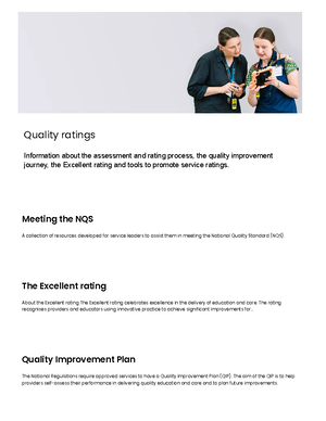 National Quality Framework Acecqa - National Quality Framework ...