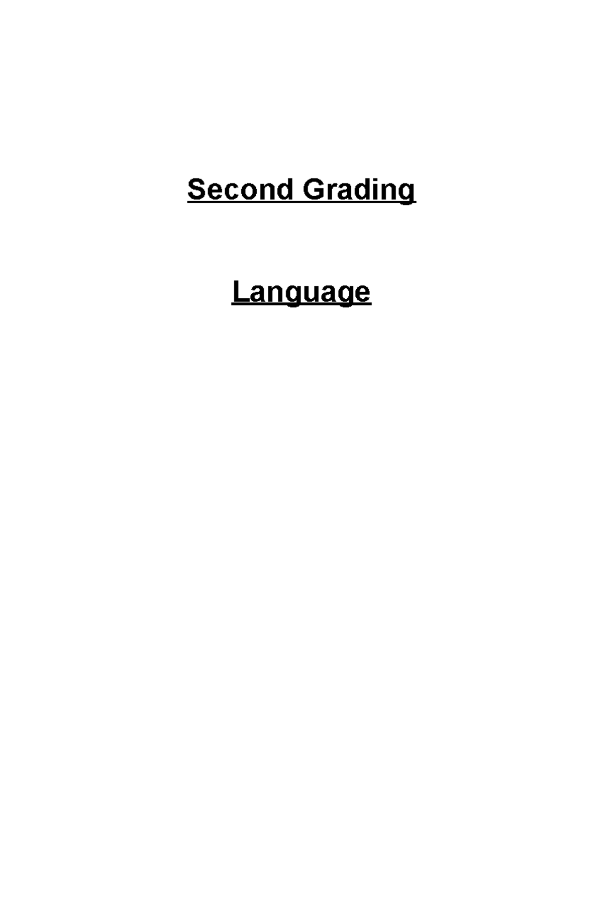 Second Grading Language Notes: School Vocabulary and Activities - Studocu