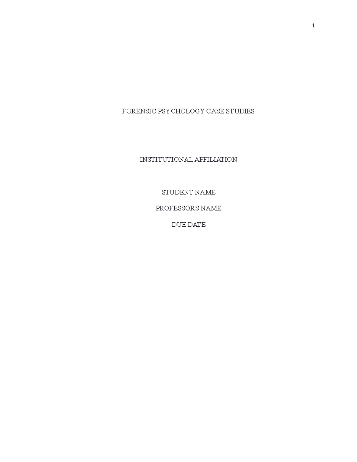 Forensic Psychology Case Studies: Ethics & Criminal Profiling Insights ...