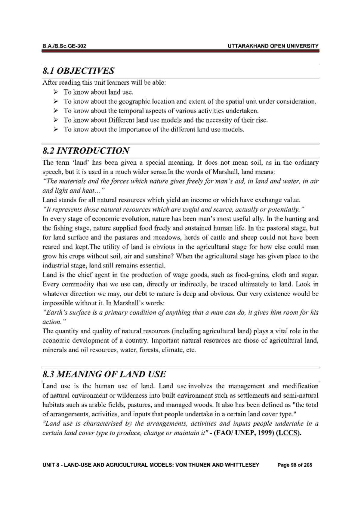 Unit 8: Intro to Land Use and Management Strategies - Studocu