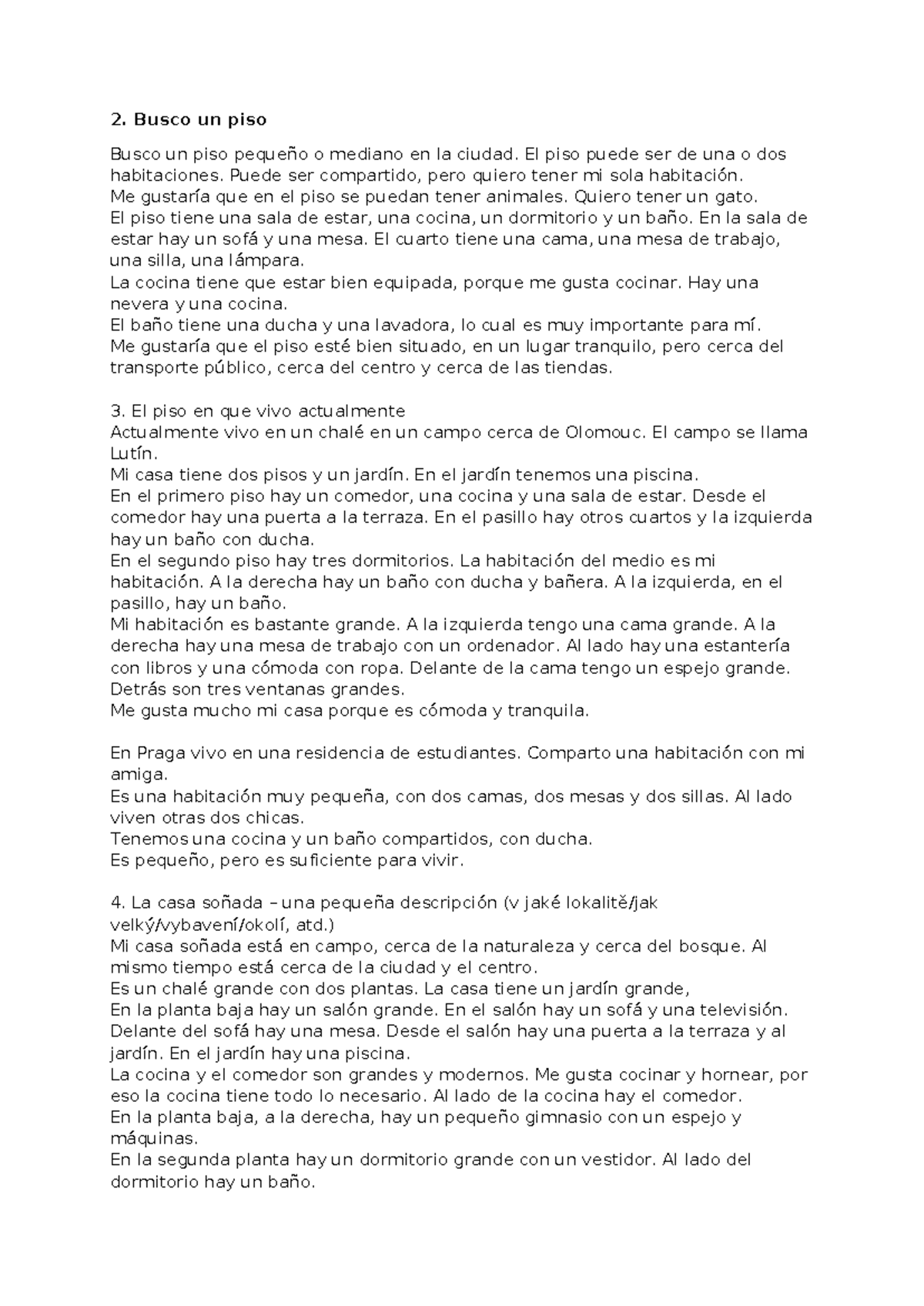 Španělština: Příprava na ústní zkoušku - Final Oral Exam - Studocu