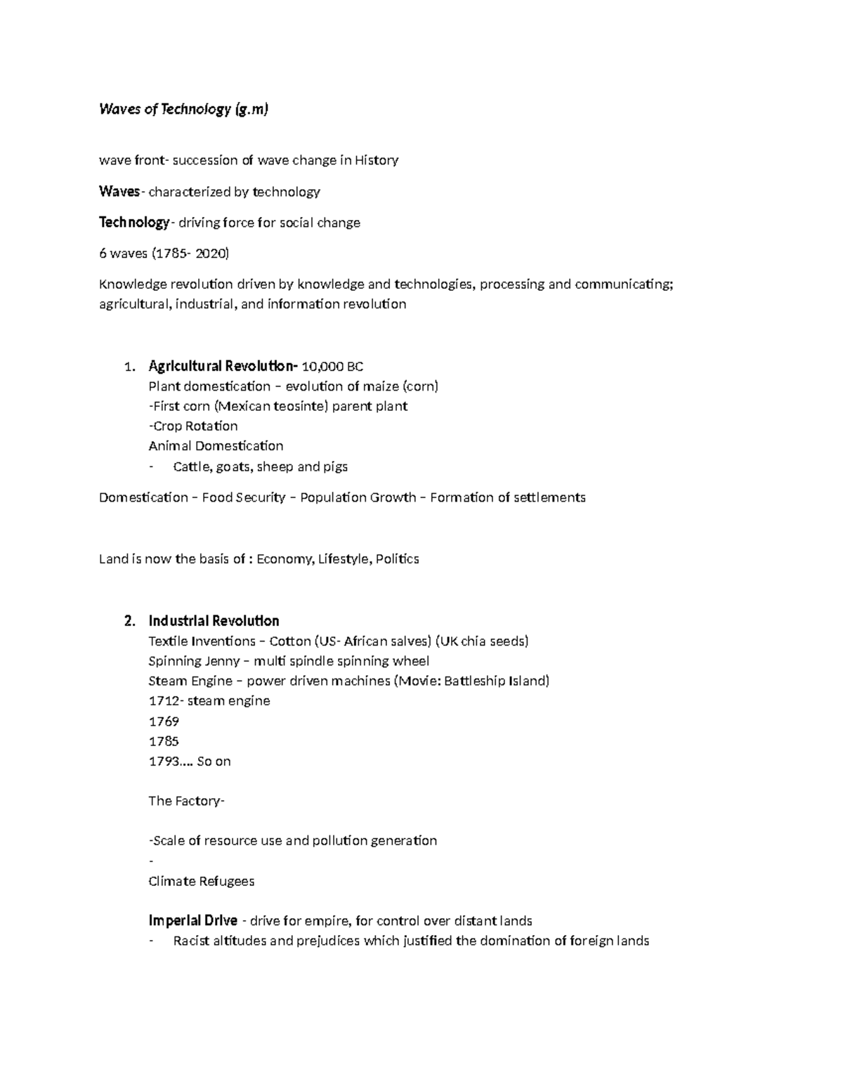 Waves of Technology - notes - Waves of Technology (g) wave front ...