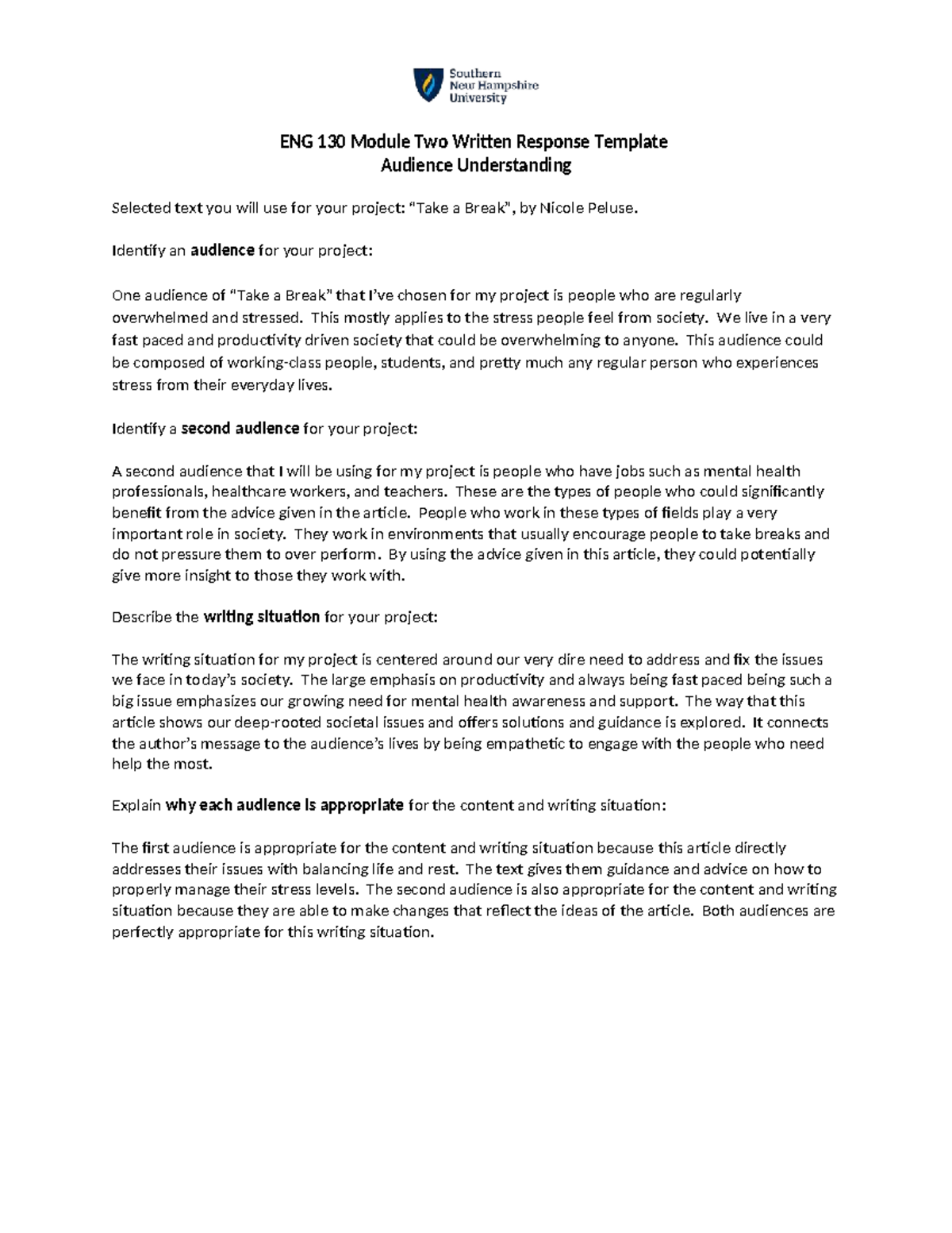 ENG 130 Module Two Written Response Template - ENG 130 Module Two Written Response Template ...