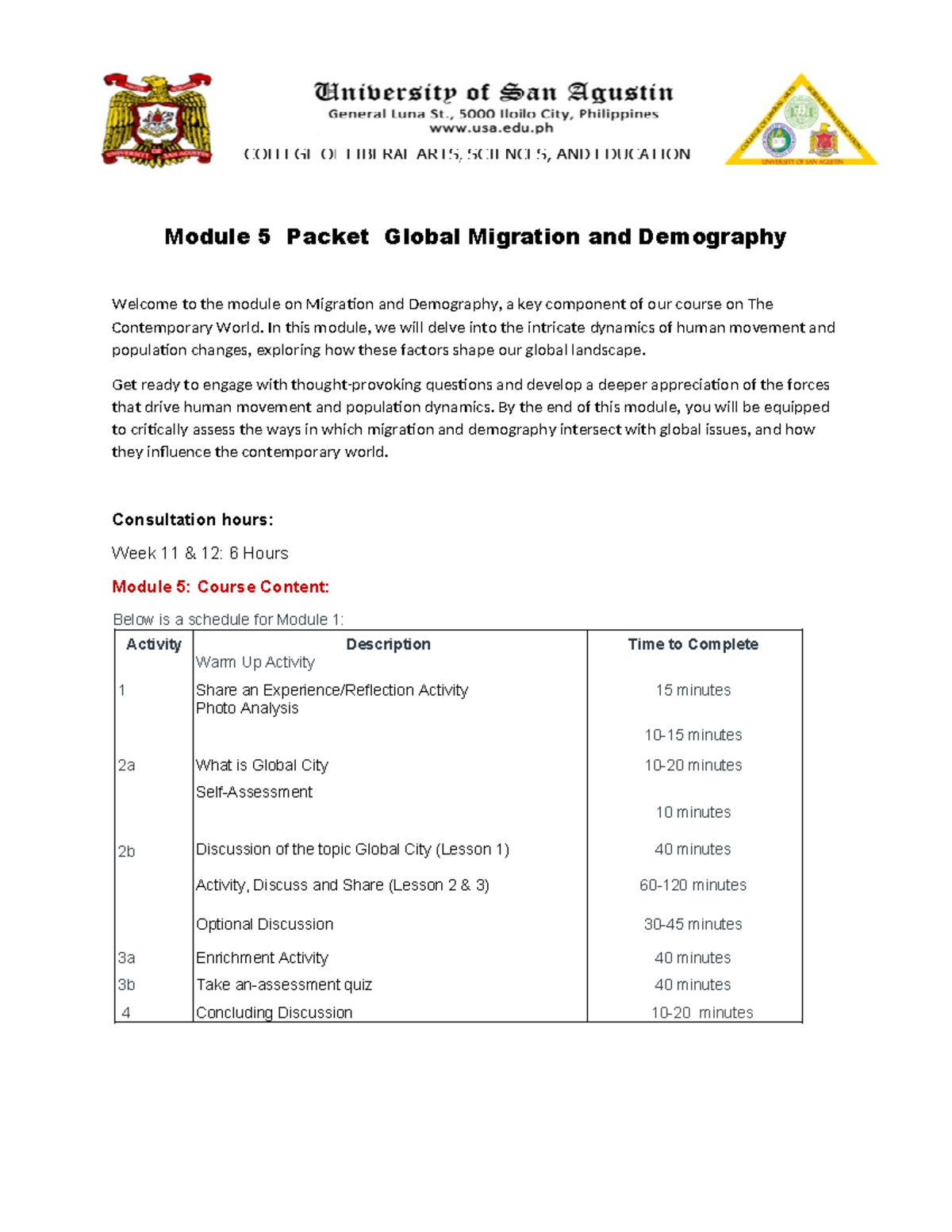 GE-4 Module 5: Global Migration & Demography Overview - Studocu