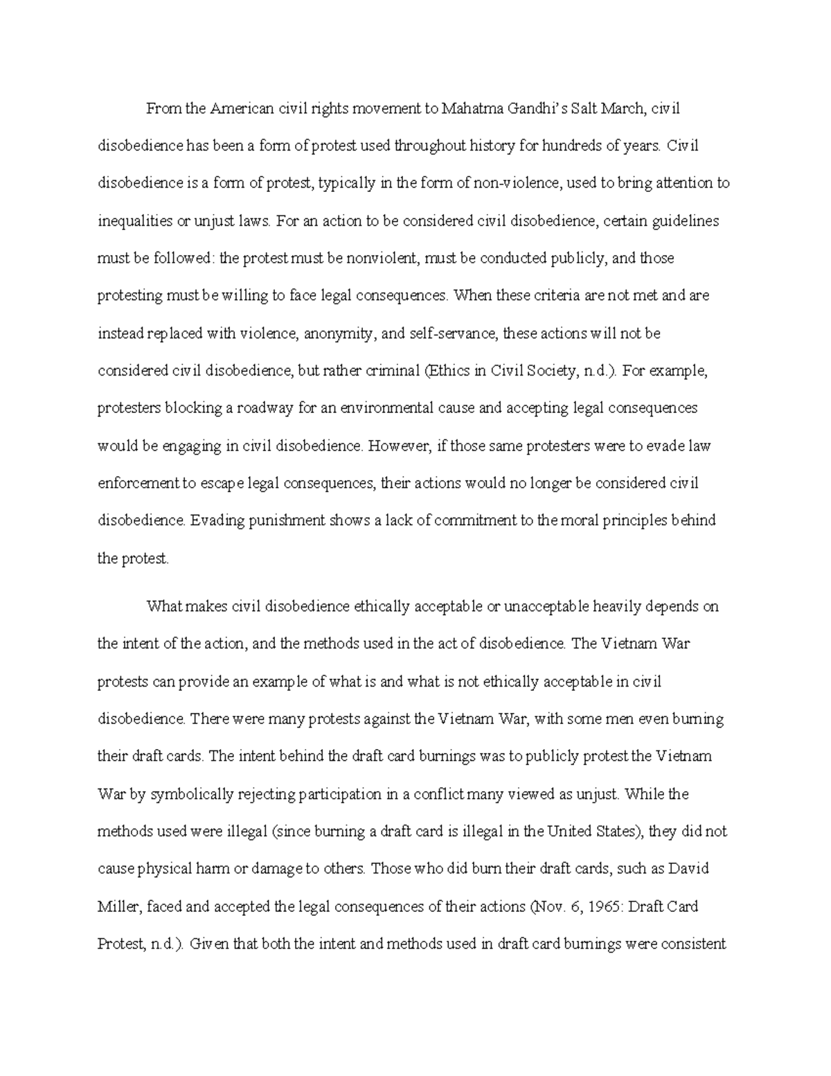 PHL-260 4-2 Journal Reflection - From the American civil rights ...