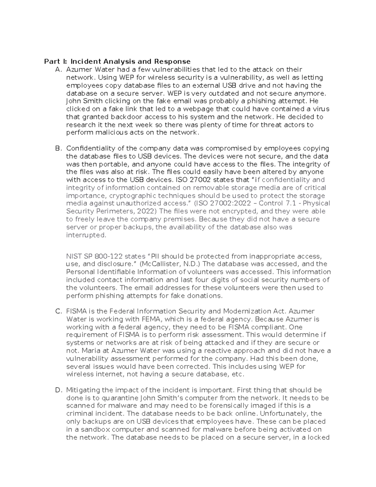 C843 Task 1 - C843 Task 1. assignment passed - Western Governor’s University Managing ...