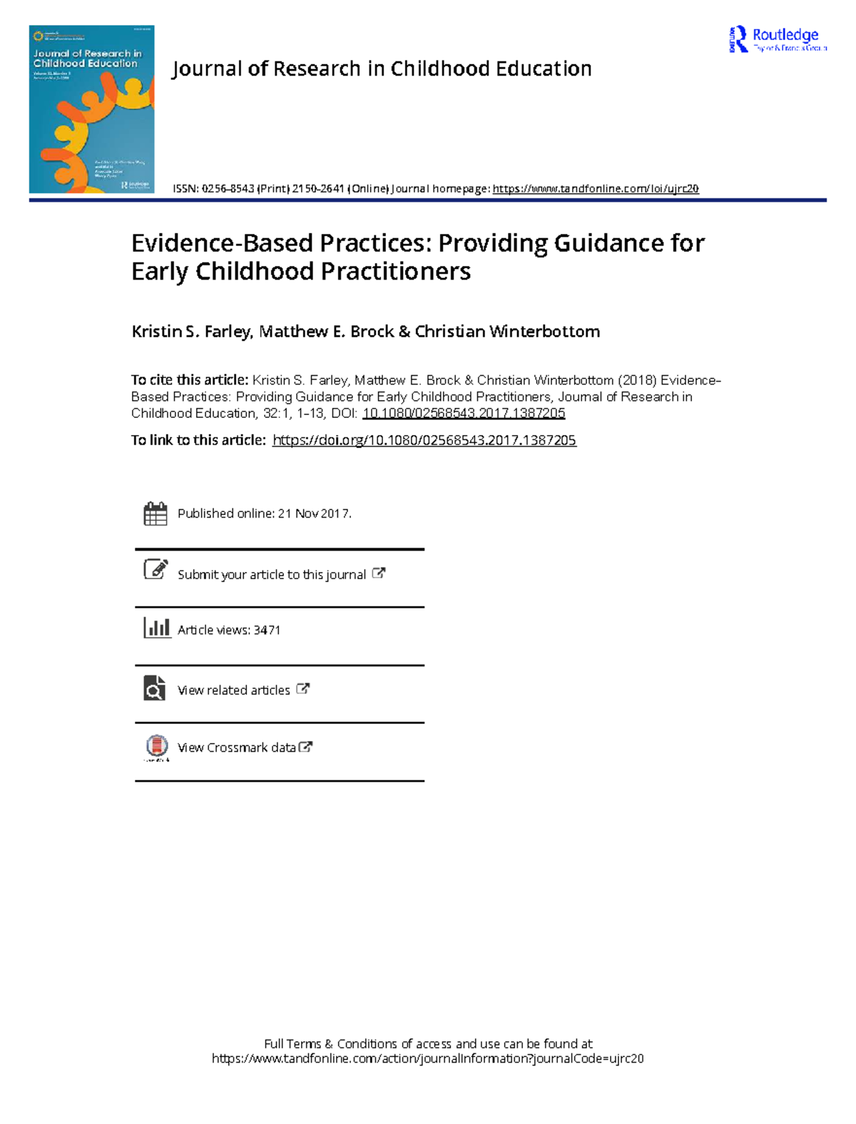 Evidence-Based Practices in Early Childhood Education: A Guide for ...