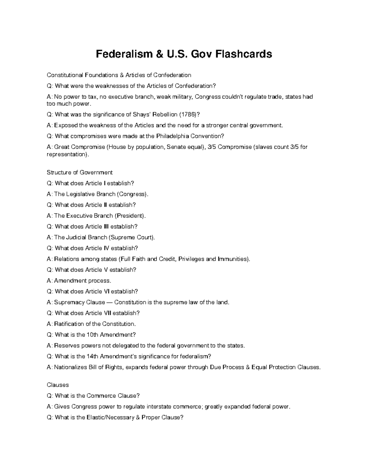 Federalism & Supreme Court Cases: Key Concepts and Rulings (U.S. Gov ...