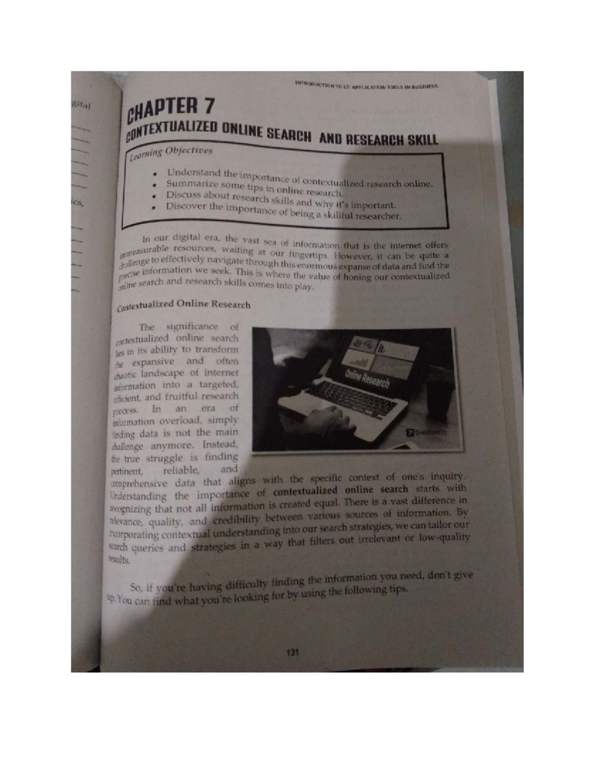 I.T. Application Tools in Business: Chapter 7 - Online Research Skills ...