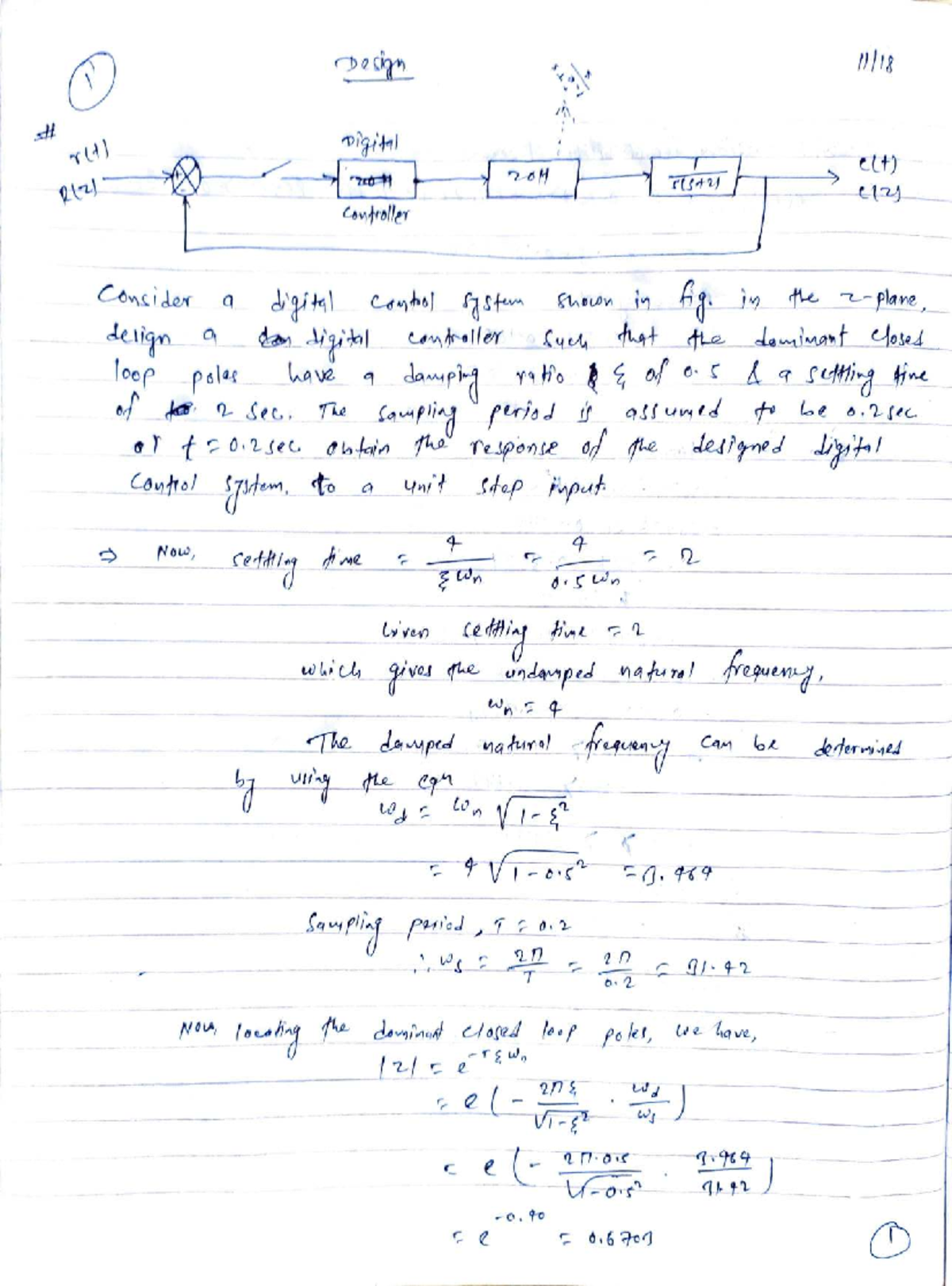 Dcc - Design of Digital control System - Digitnl ett) Couooller ...
