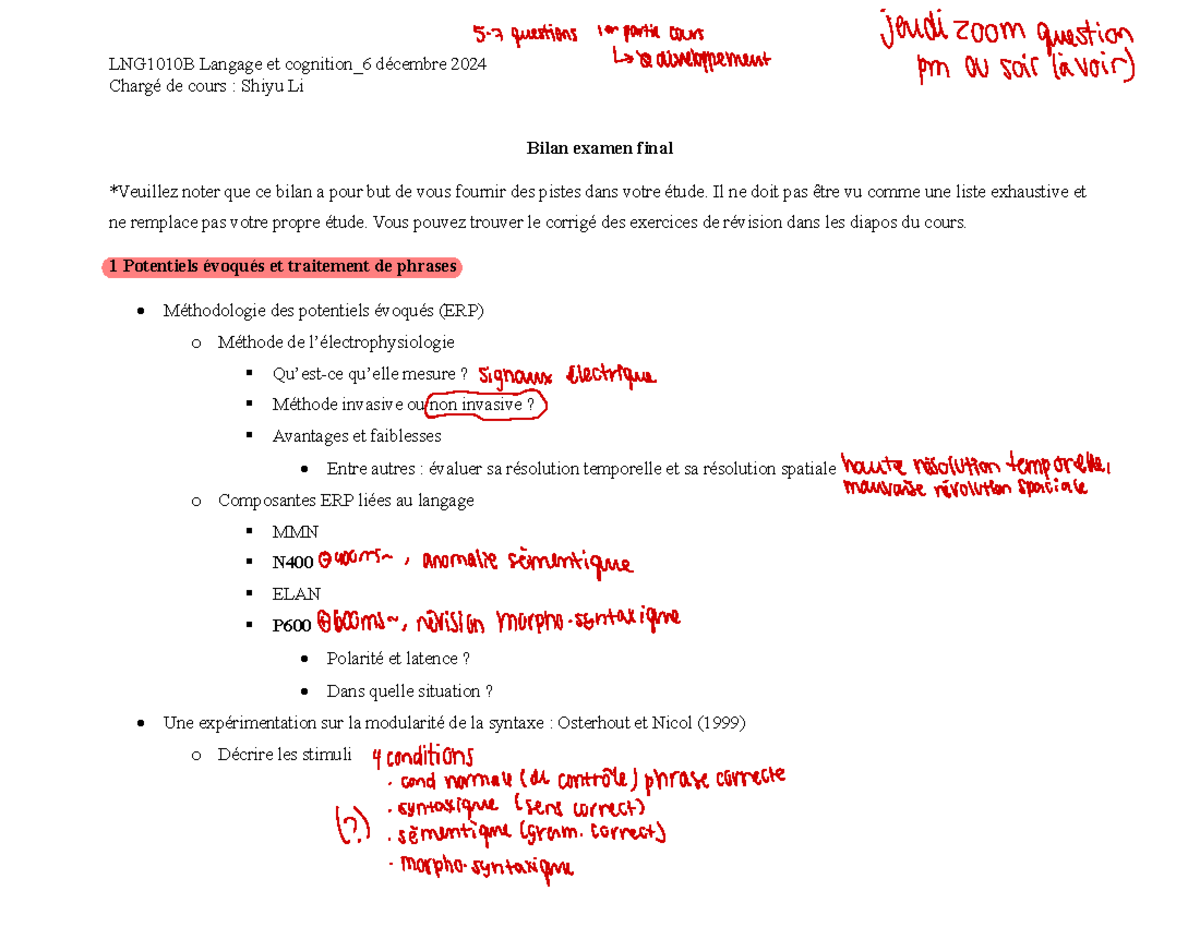 Document PDF - Bilan examen final, automne 2024 Donné par monsieur ...