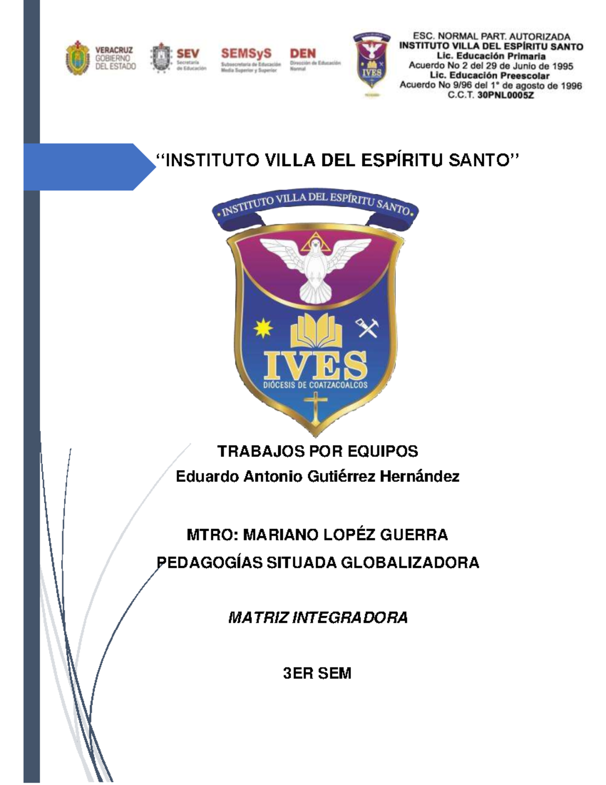 Matriz Integradora de Estrategias - Pedagogías Situada Globalizadora ...