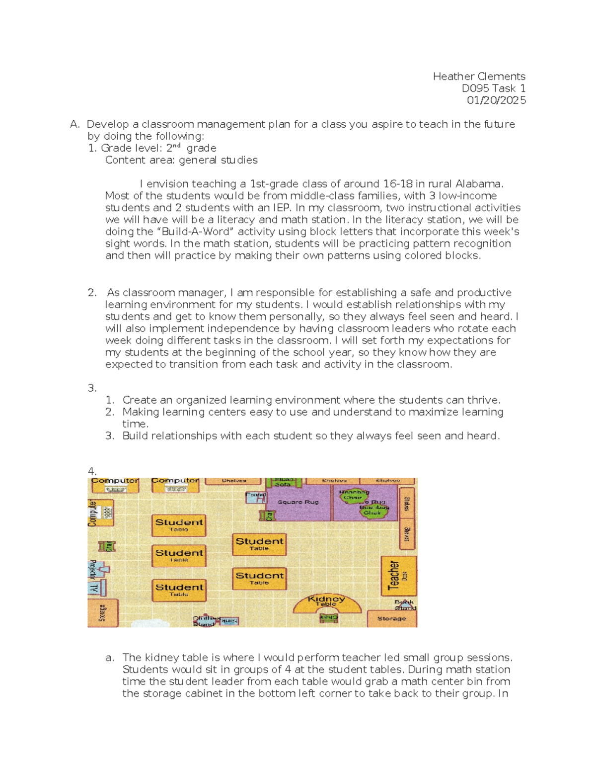 D095 Task 1 Heather Clements - Heather Clements D095 Task 1 01/20/ A ...