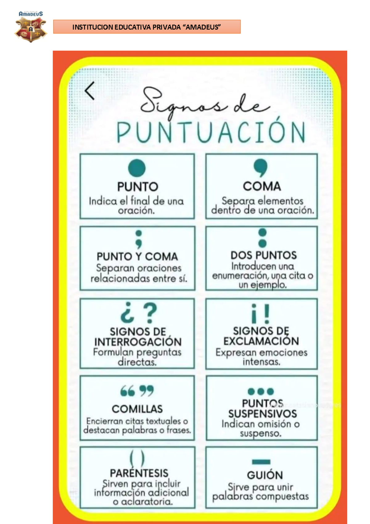 Esquema 3-4: Signos de Puntuación en Lenguaje Educativo - Studocu