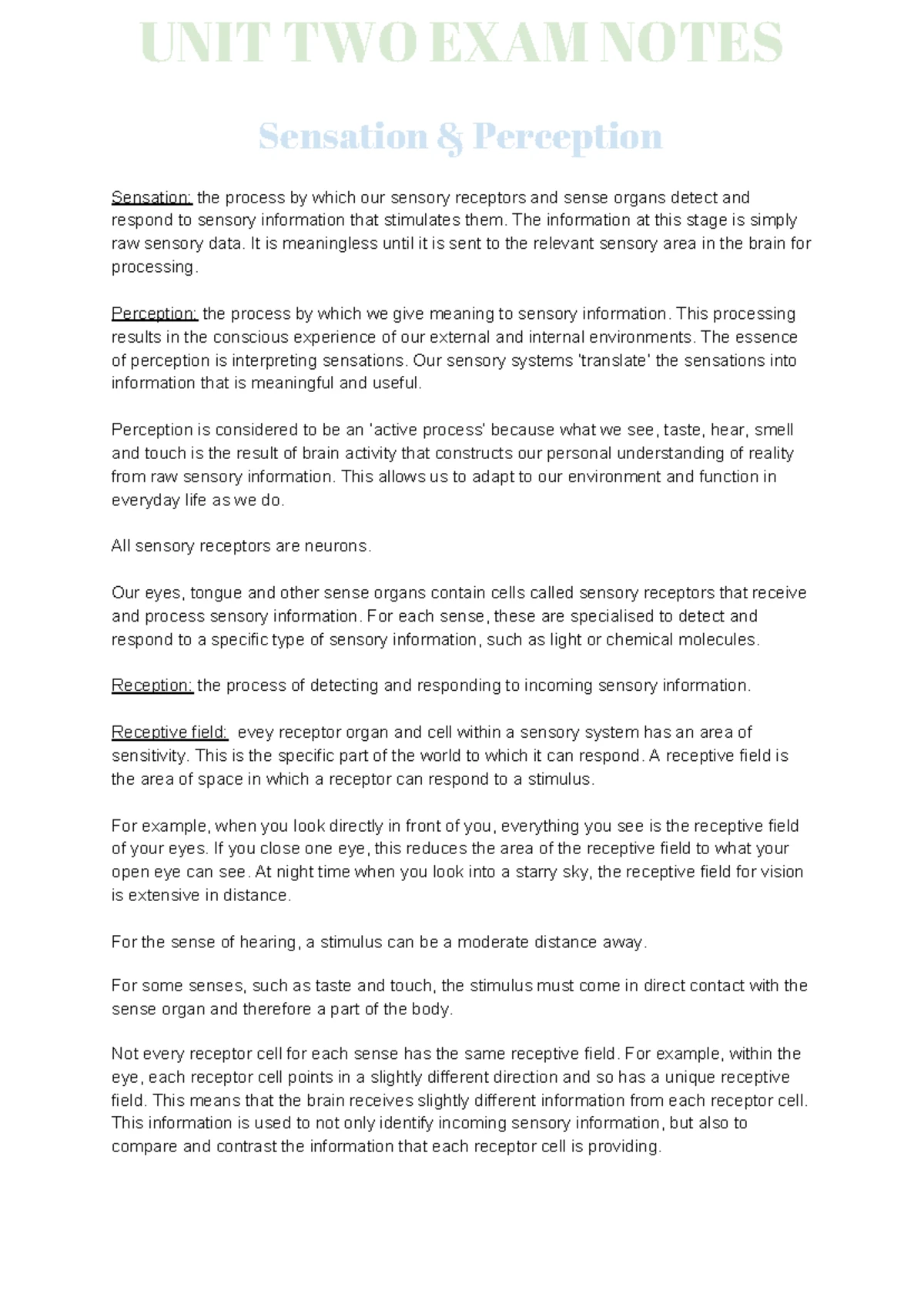 Mathematics Methods Unit 1&2 Study Notes - Mathematical Methods Unit 1 ...